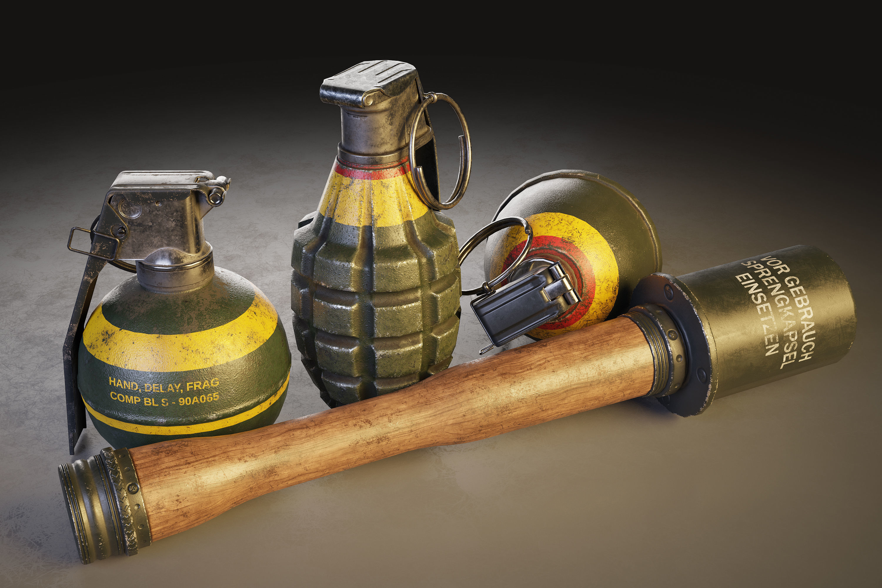 3D model Frag Grenade Collection VR / AR / low-poly | CGTrader