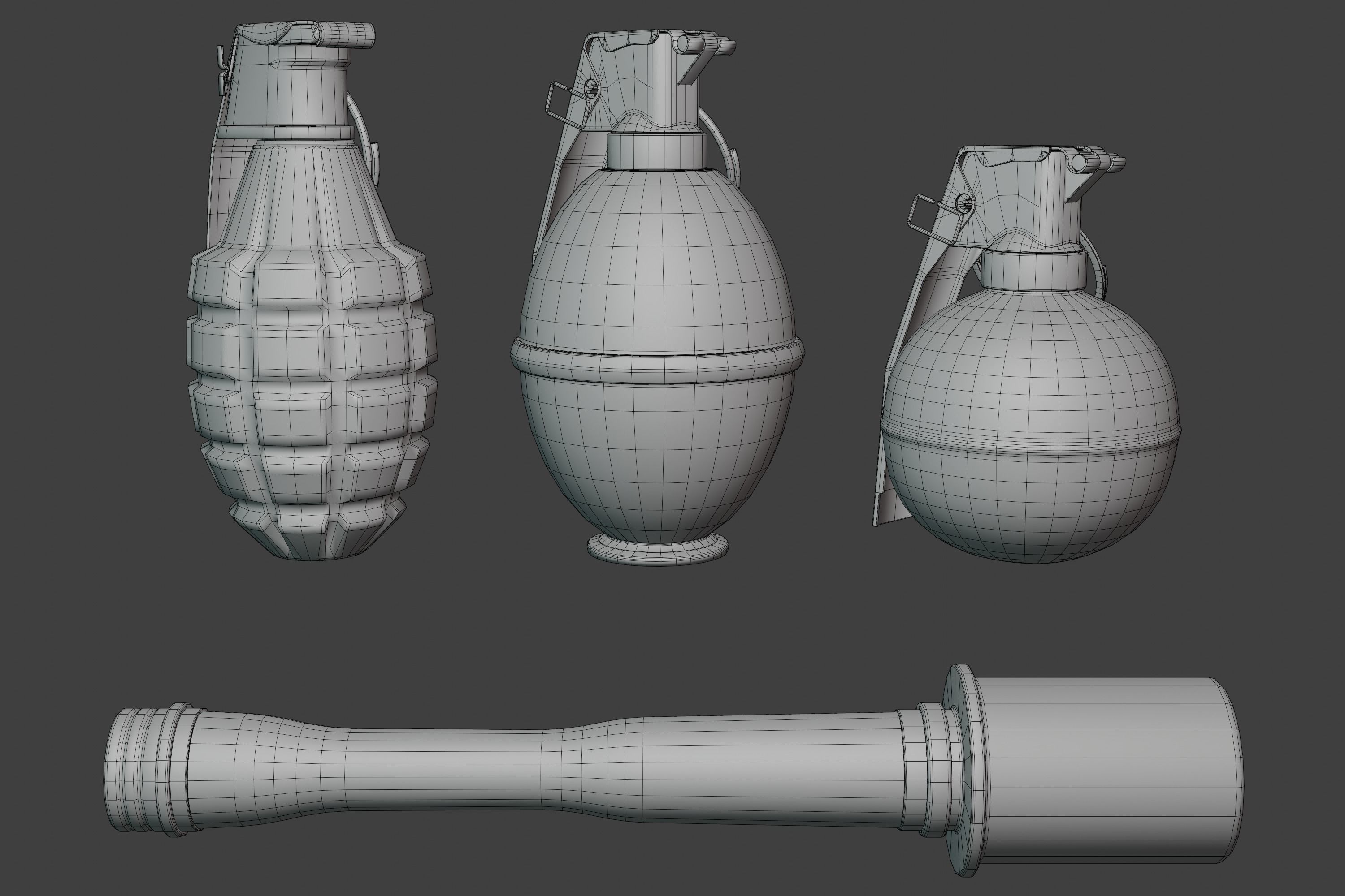 3D model Frag Grenade Collection VR / AR / low-poly | CGTrader