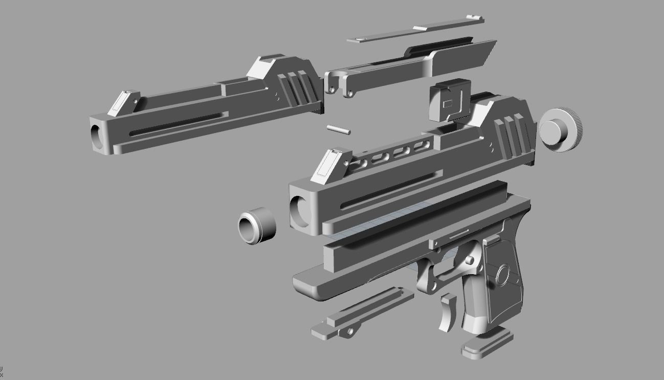 DC-17 hand blaster pistol of Star Wars 3d print model 3D model 3D ...
