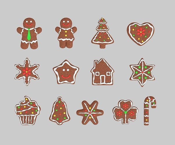 gingerbread cookies 3D model | CGTrader