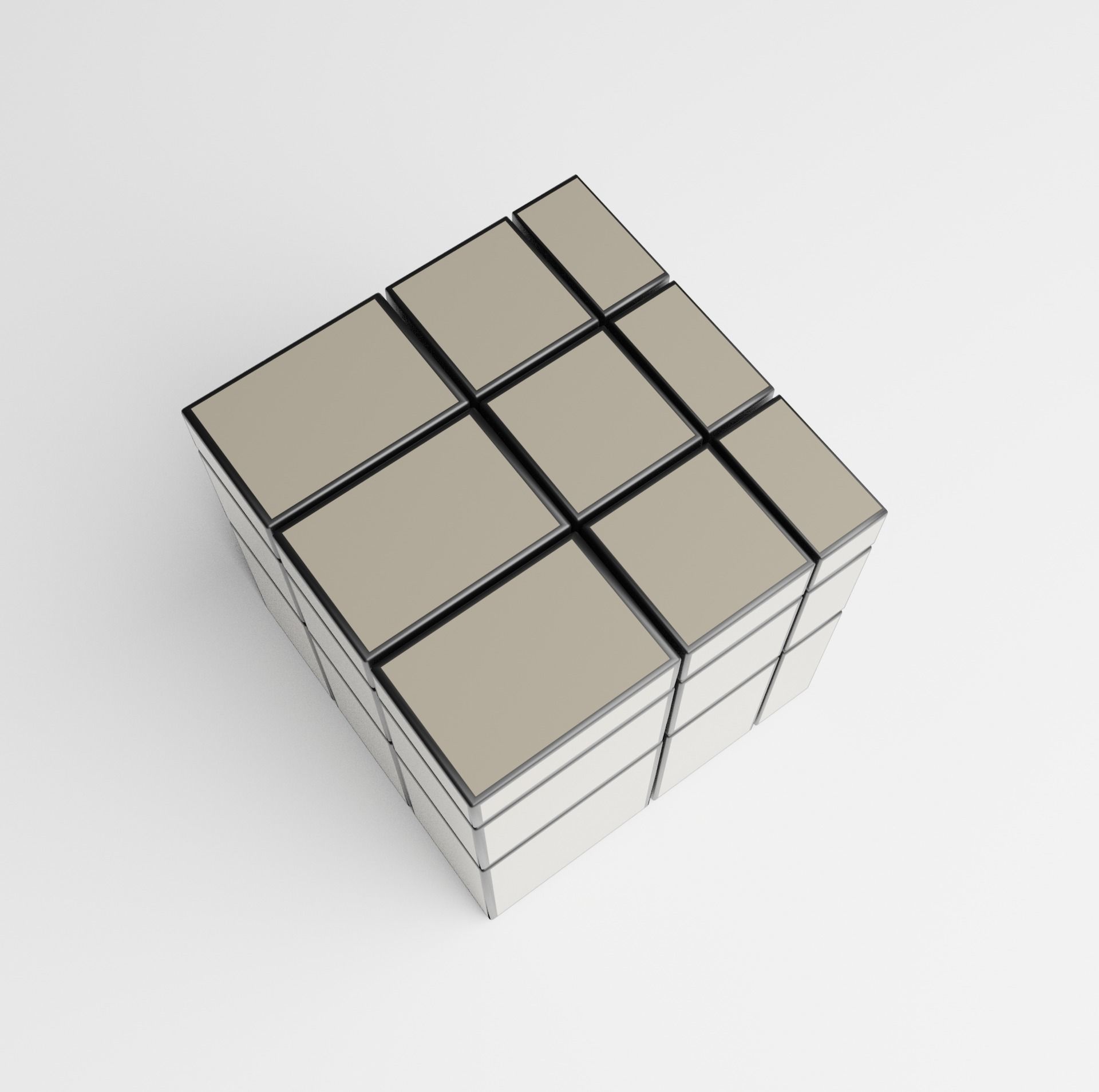 3D model Mirror Rubiks Cube VR / AR / low-poly | CGTrader