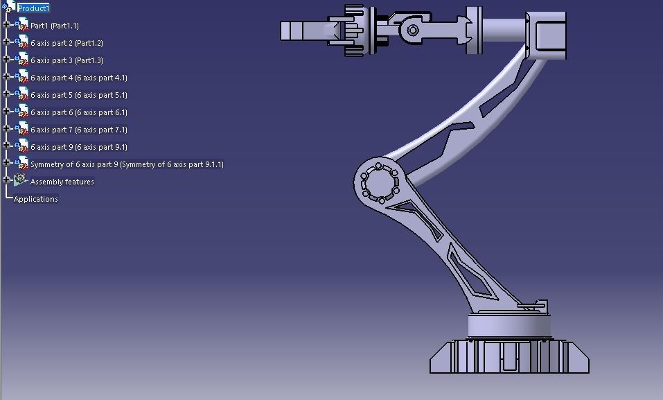 6 axis robot using catia 3D model | CGTrader