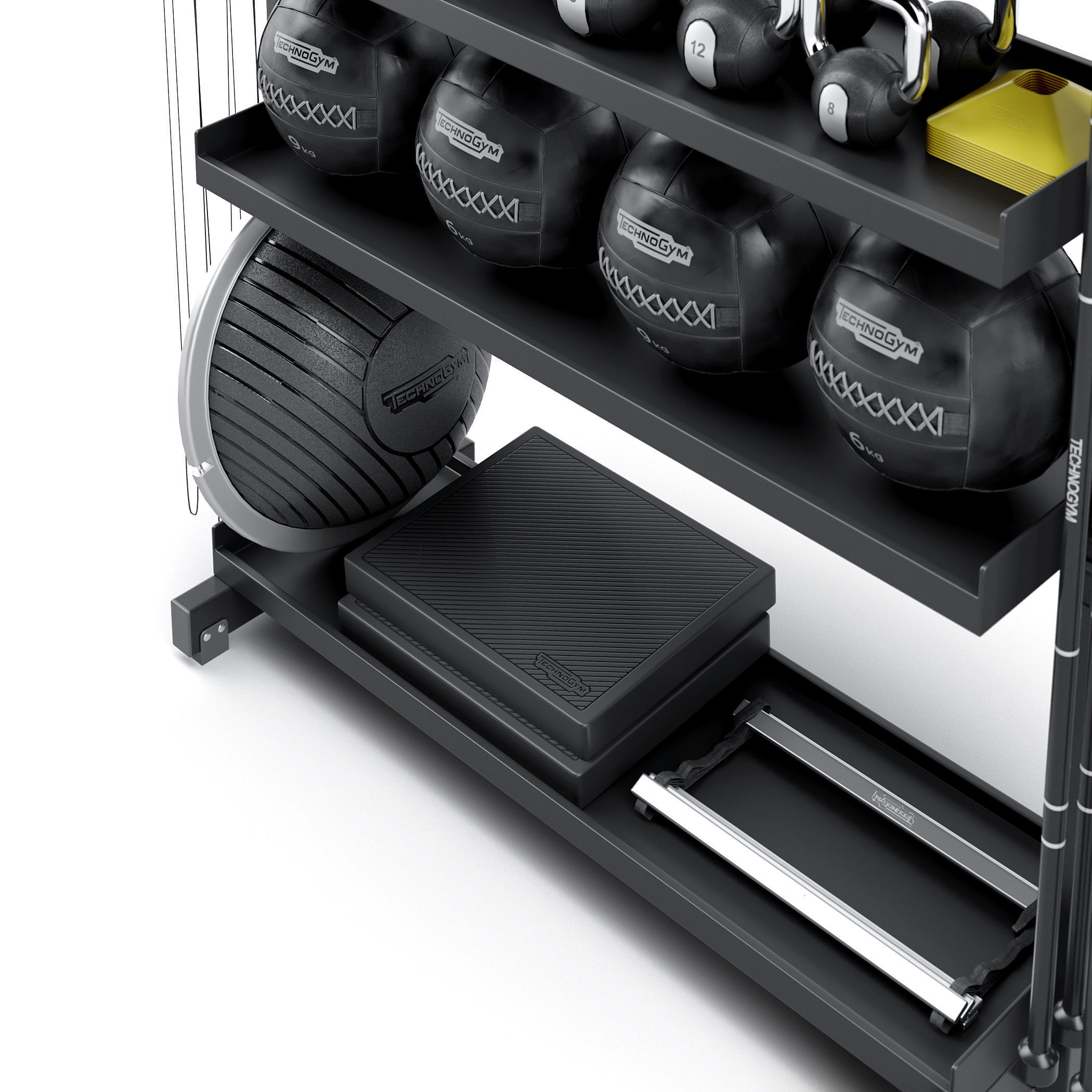Fitness set Technogym SKILLTOOLS Kit 3D model | CGTrader