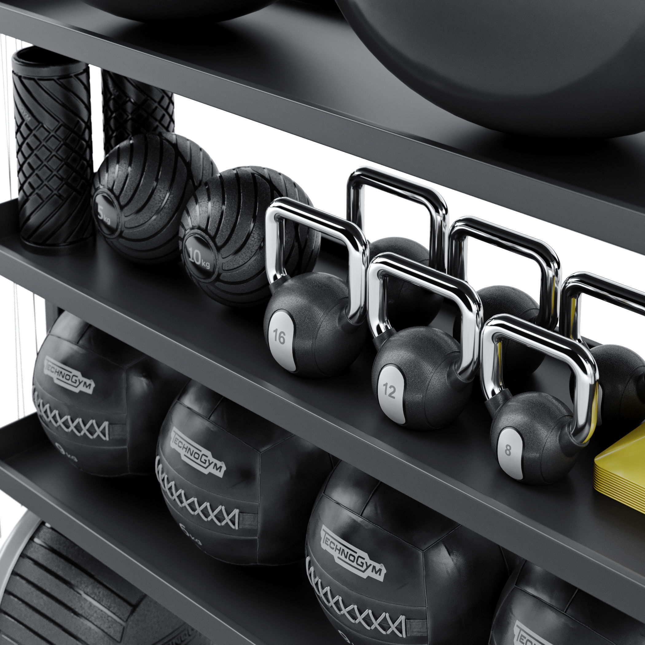 Fitness set Technogym SKILLTOOLS Kit 3D model | CGTrader