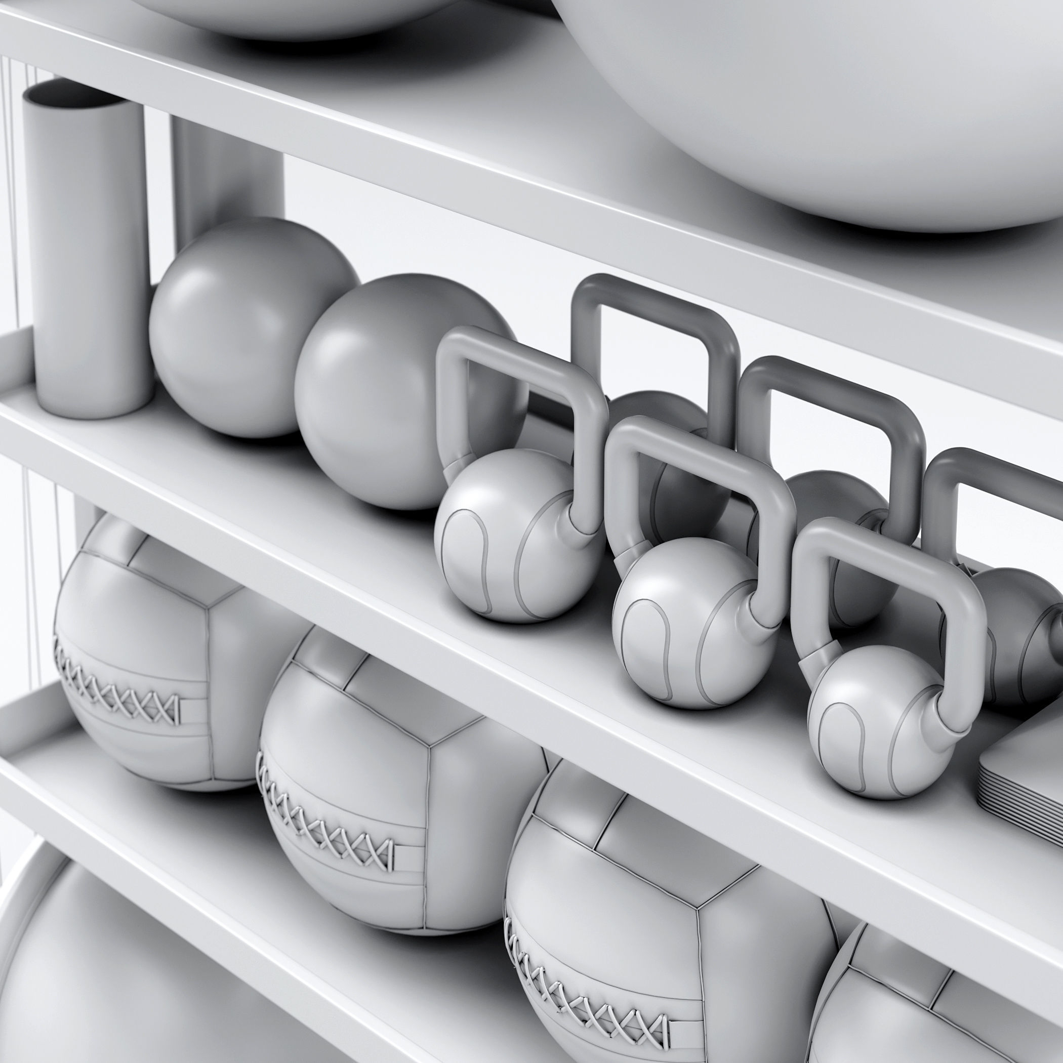 Fitness set Technogym SKILLTOOLS Kit 3D model | CGTrader