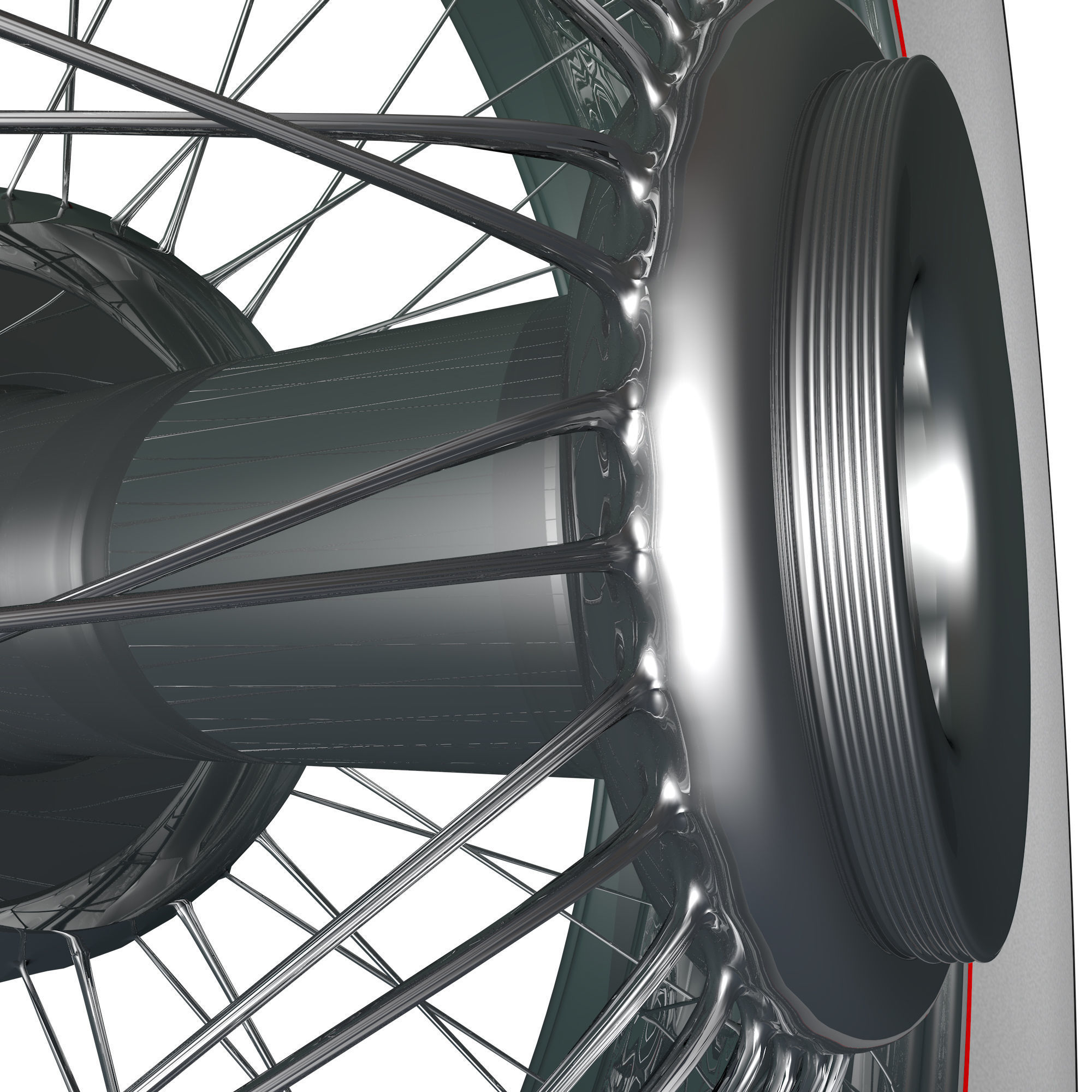 Spoke wheel 30s v2 3D model | CGTrader