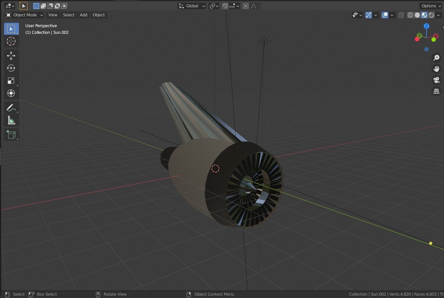 3D model Low Poly Turbofan Engine VR / AR / low-poly | CGTrader