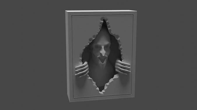 Man in the wall 3D model 3D printable | CGTrader