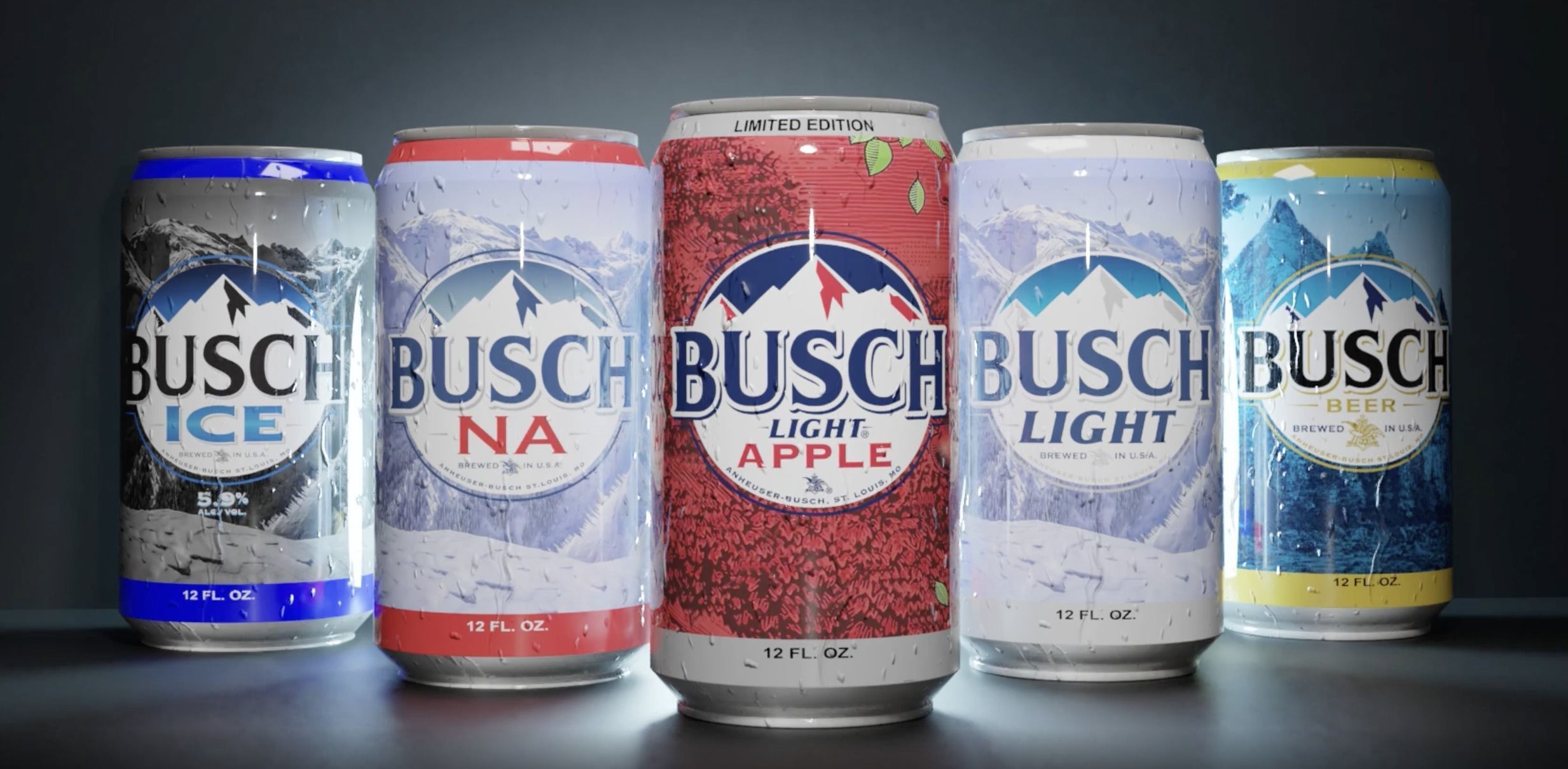 Busch Beer with Water Droplets 3D model animated | CGTrader