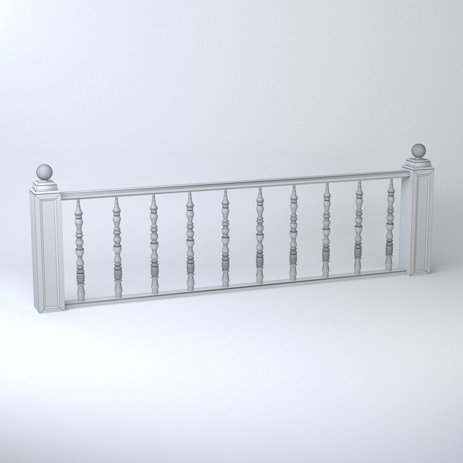 classic handrail 02 3D model | CGTrader