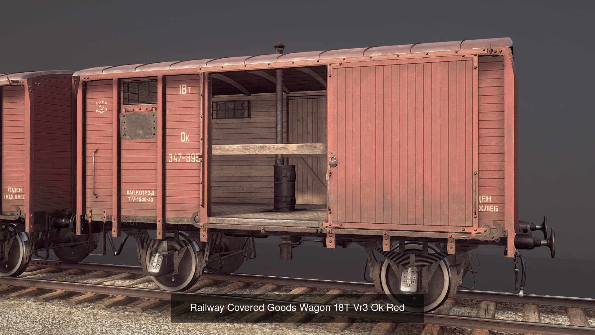 Railway Covered Goods Wagon 18T with six liveries 3D Model Collection ...