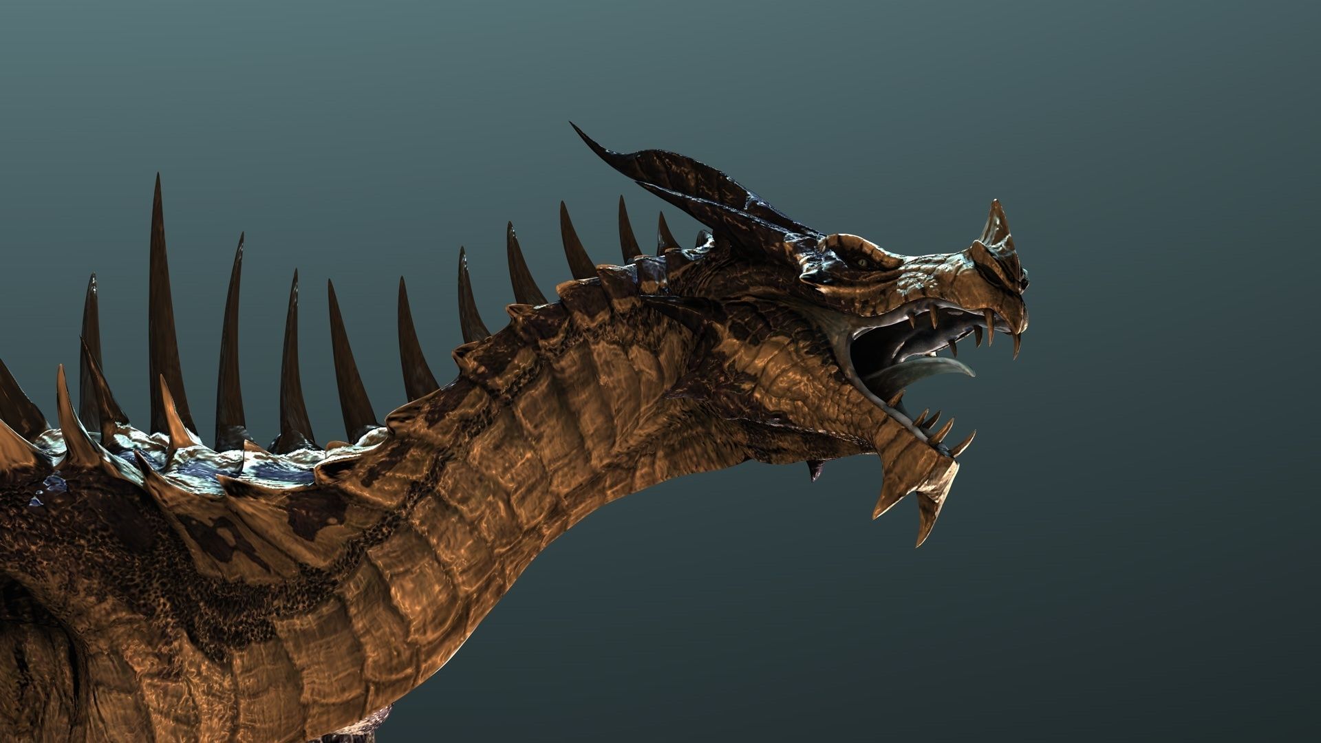 3D model Dragon with spikes VR / AR / low-poly | CGTrader