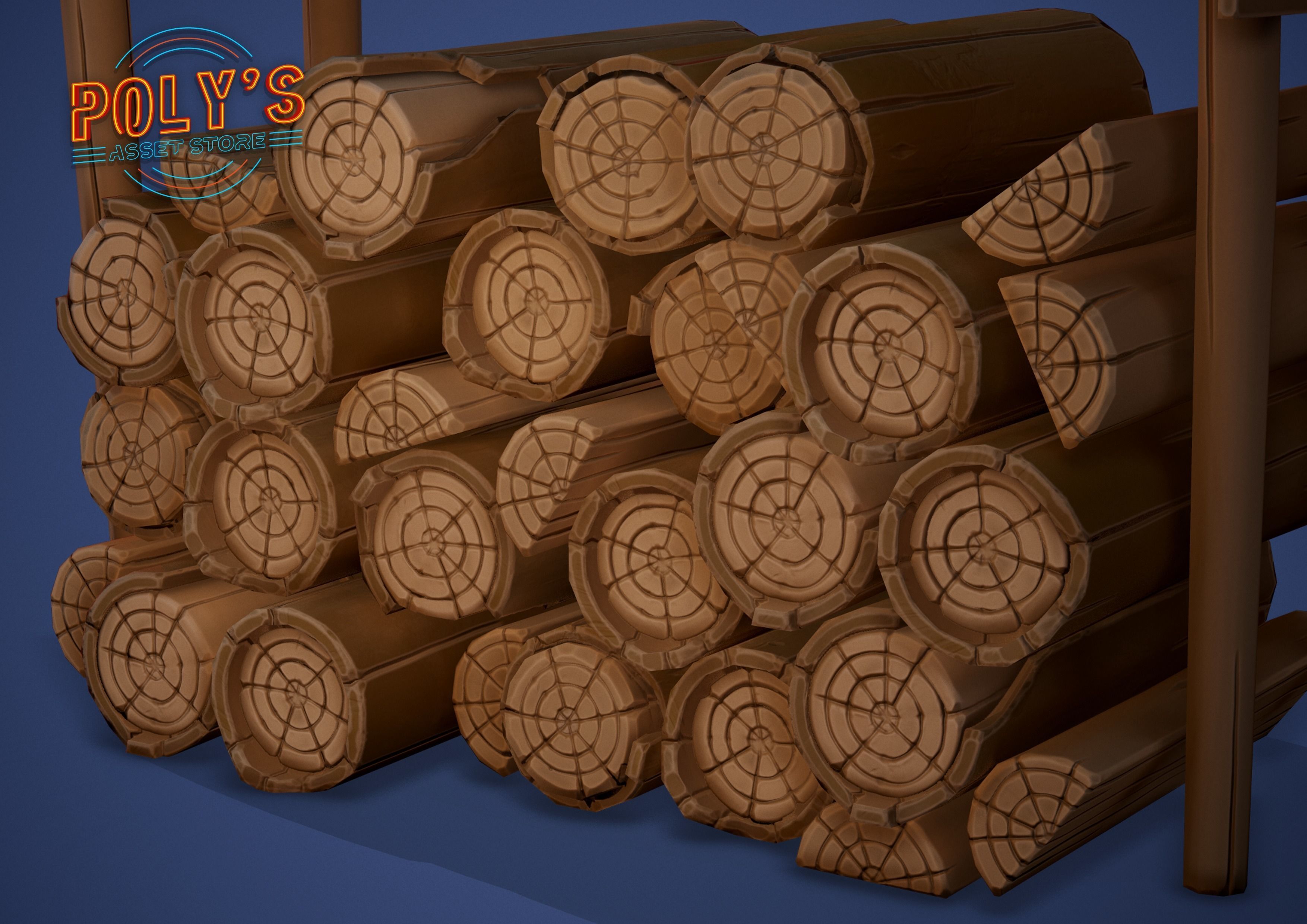 3D model Logs Stylized - Low Poly VR / AR / low-poly | CGTrader