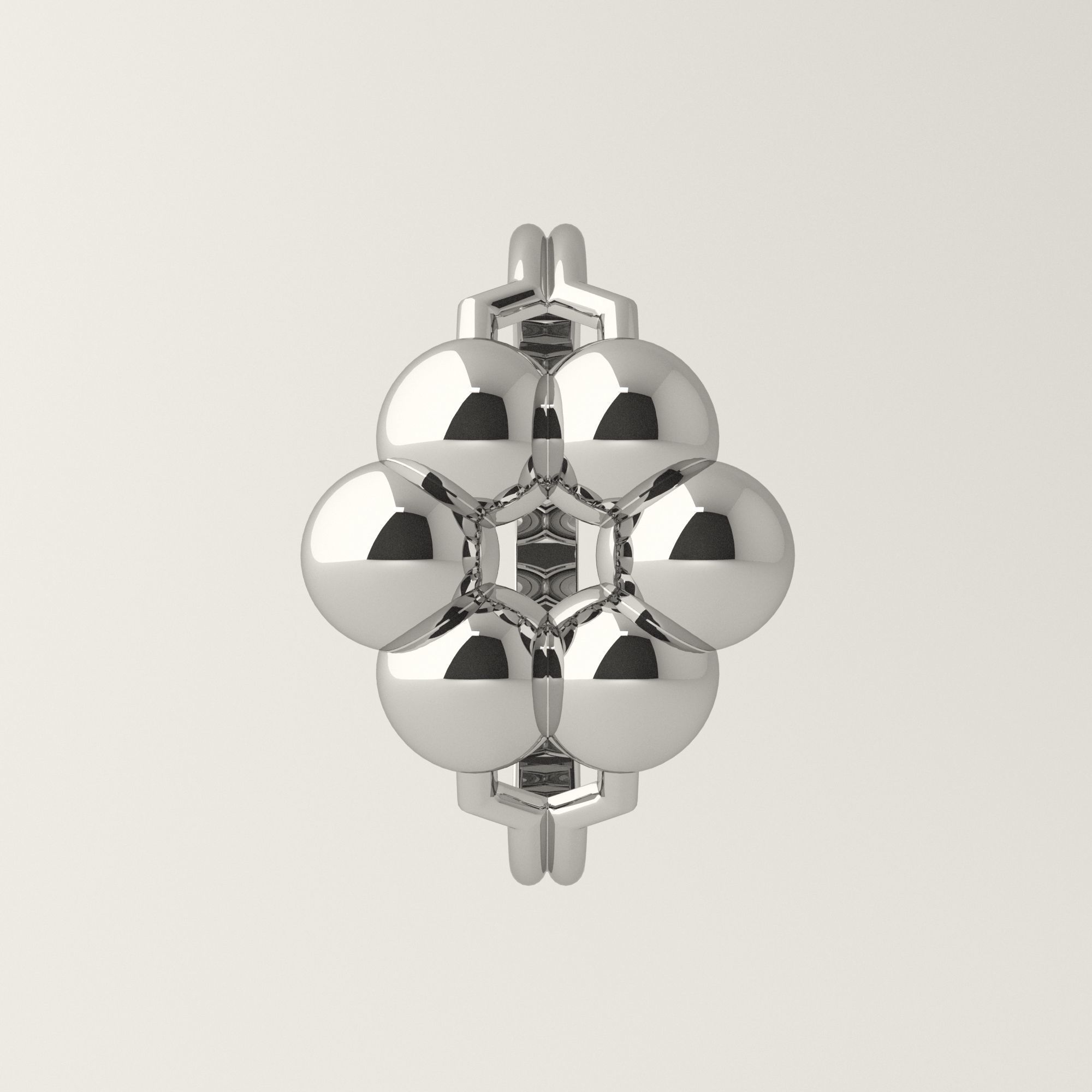 Molecule design ring 3D model 3D printable | CGTrader