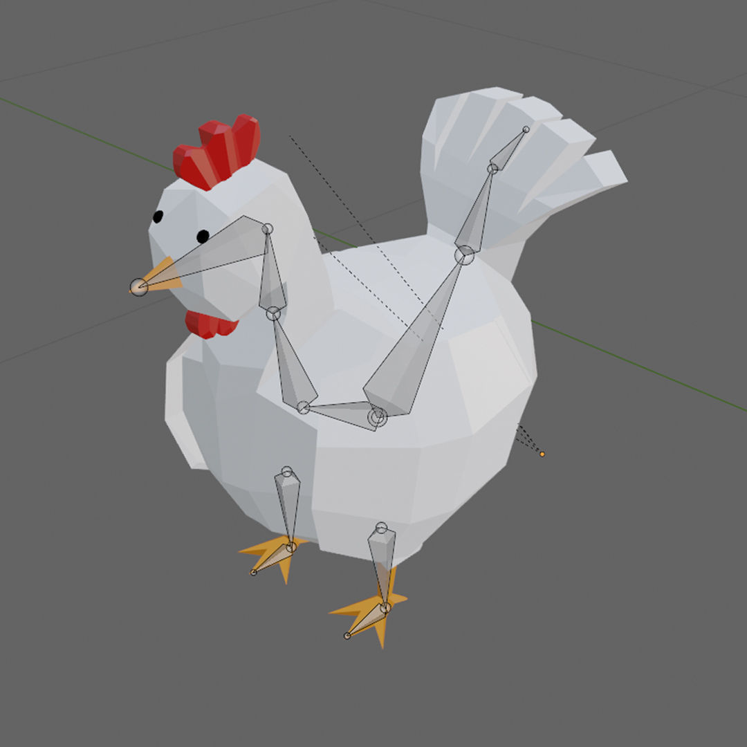 3D model Low Polygons Cartoon 3D Hen VR / AR / low-poly | CGTrader