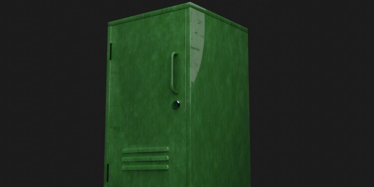 3D model Green Locker VR / AR / low-poly | CGTrader
