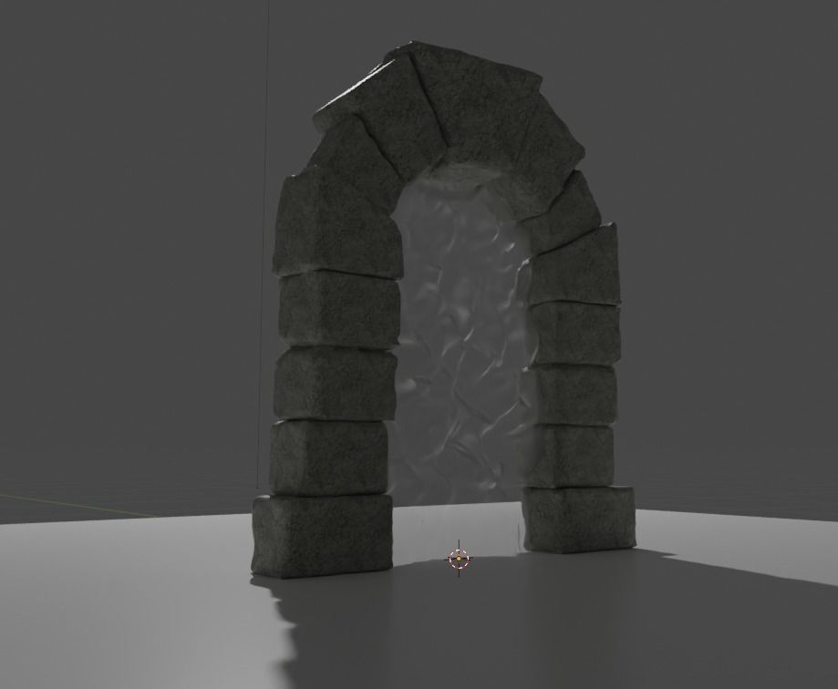 Ancient Stone Arch with Magic Portal free 3D model | CGTrader