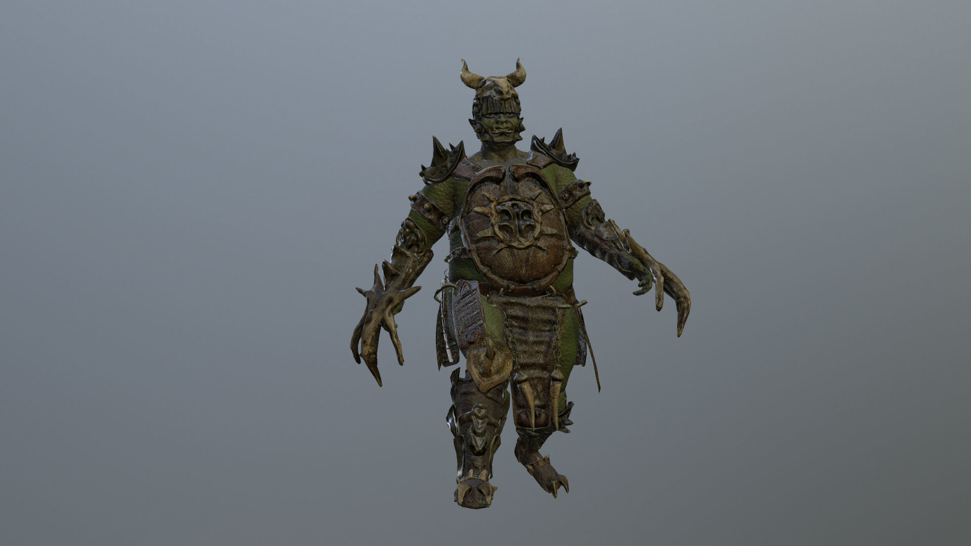 3D model Orc Fat Warrior VR / AR / low-poly rigged animated | CGTrader