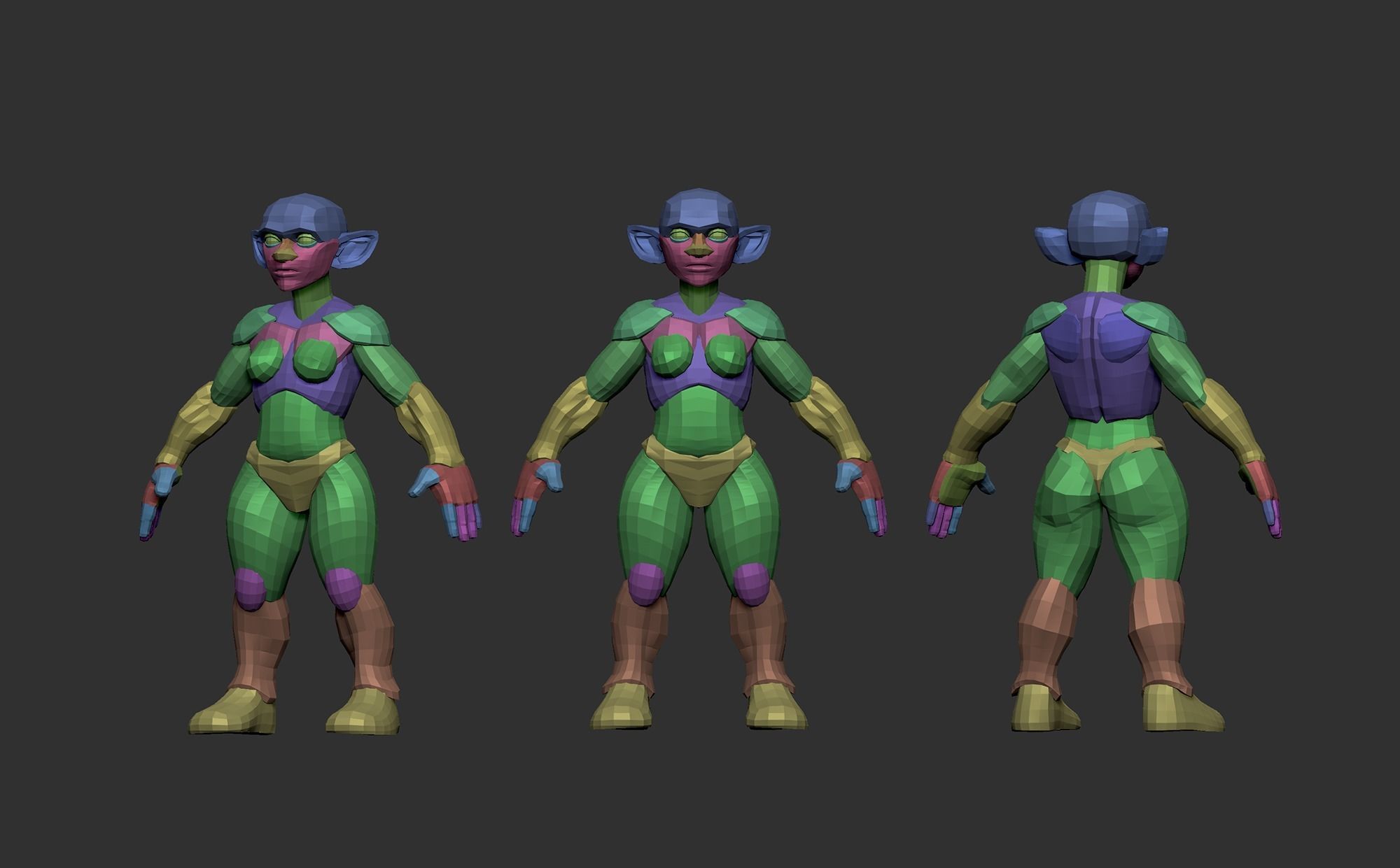 Stylized Fantasy Characters Basemeshes 3D model | CGTrader