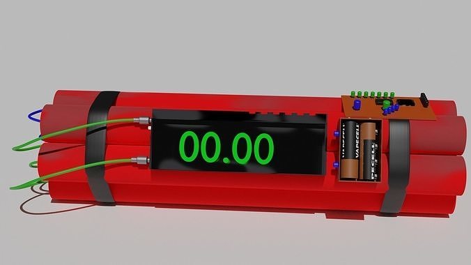 Dynamite bomb with timer free VR / AR / low-poly 3D model animated ...