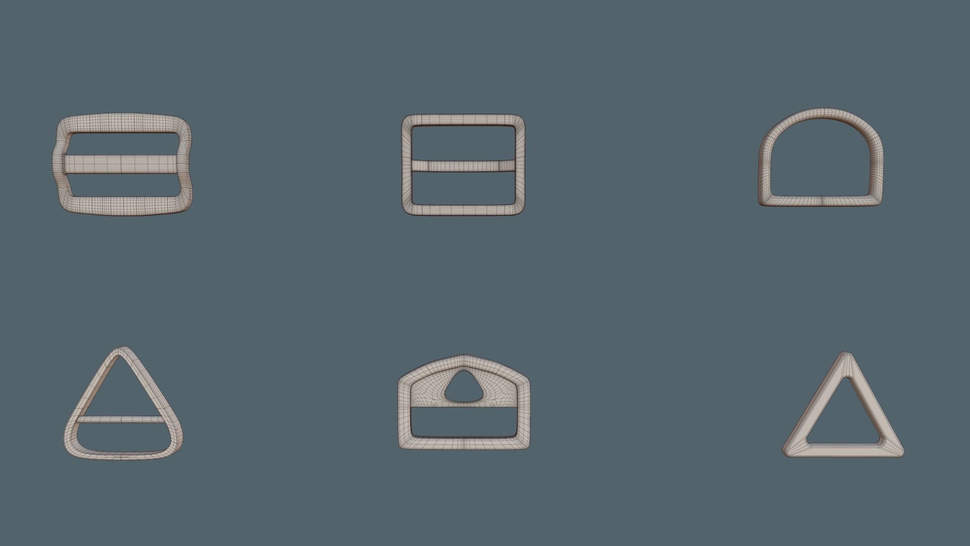 Pack of Buckles Marvelous Designer project and Zbrush IMM 3D model ...