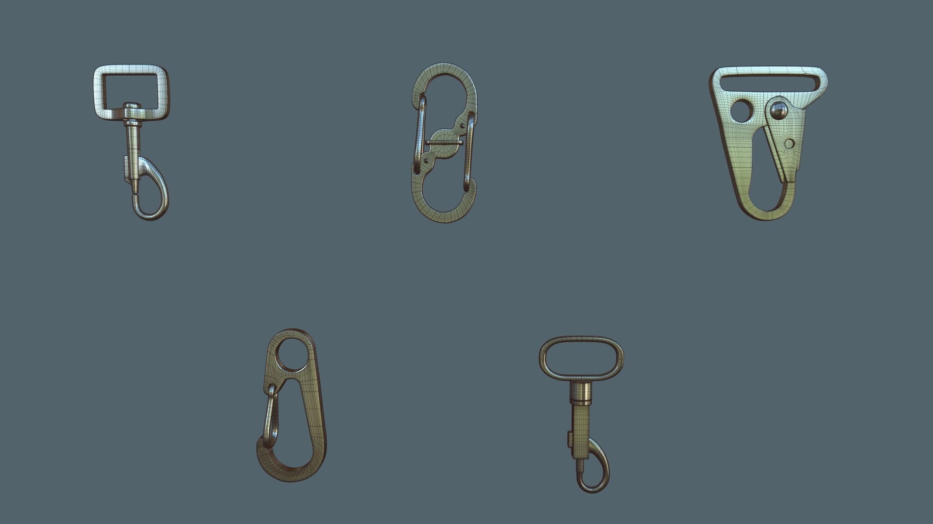 Pack of Buckles Marvelous Designer project and Zbrush IMM 3D model ...
