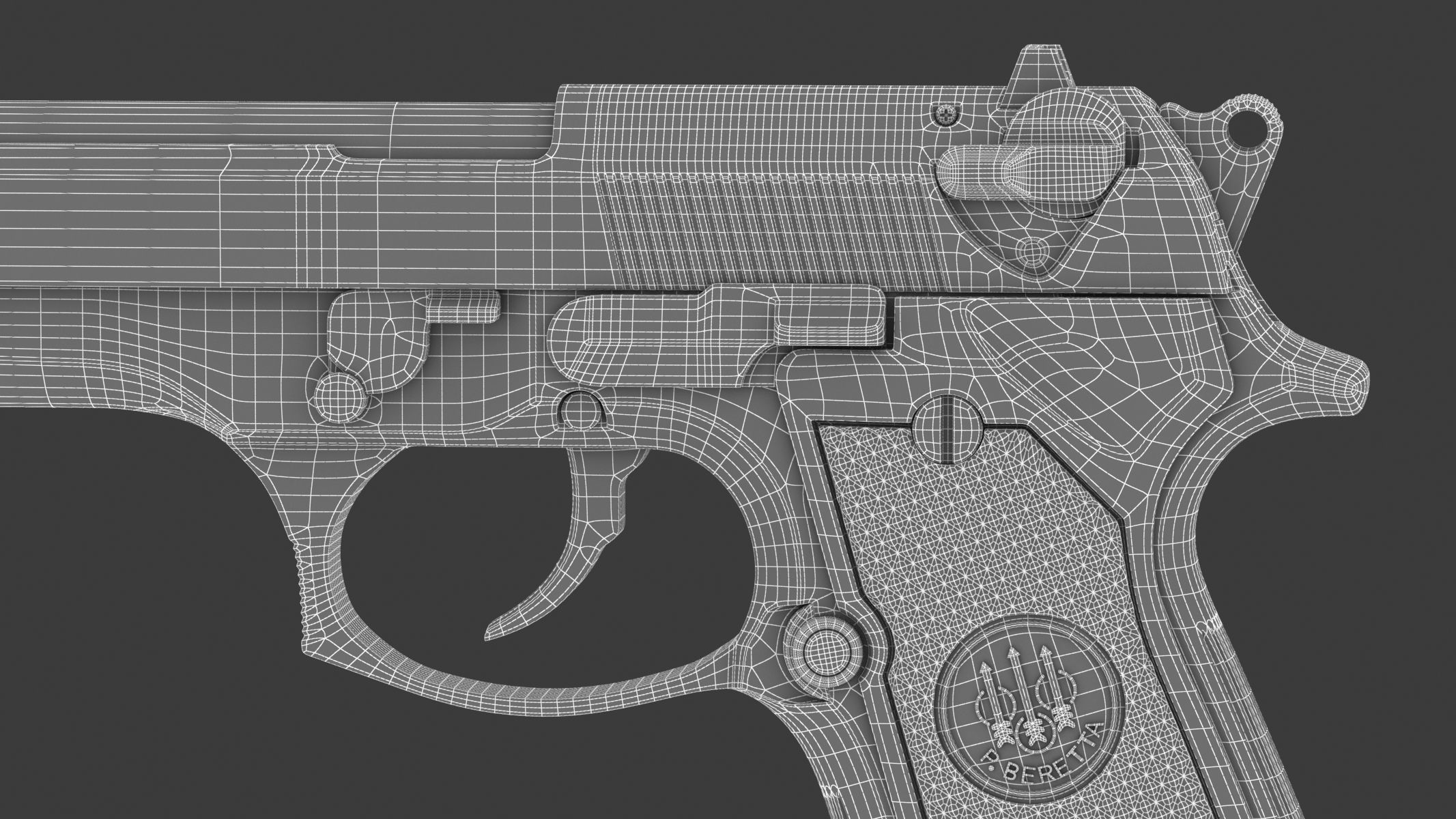 Beretta 92 Semi-Automatic Pistol 3D model | CGTrader