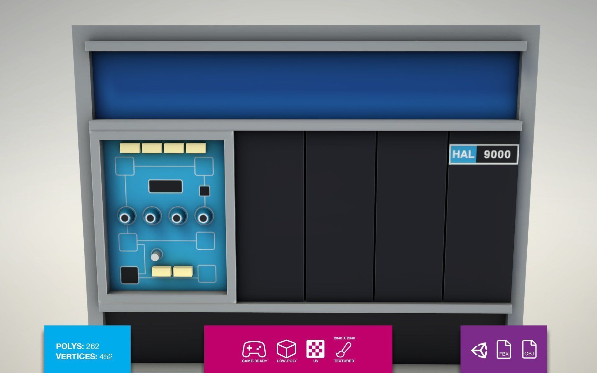 3D model Vintage Mainframe Computer VR / AR / low-poly | CGTrader