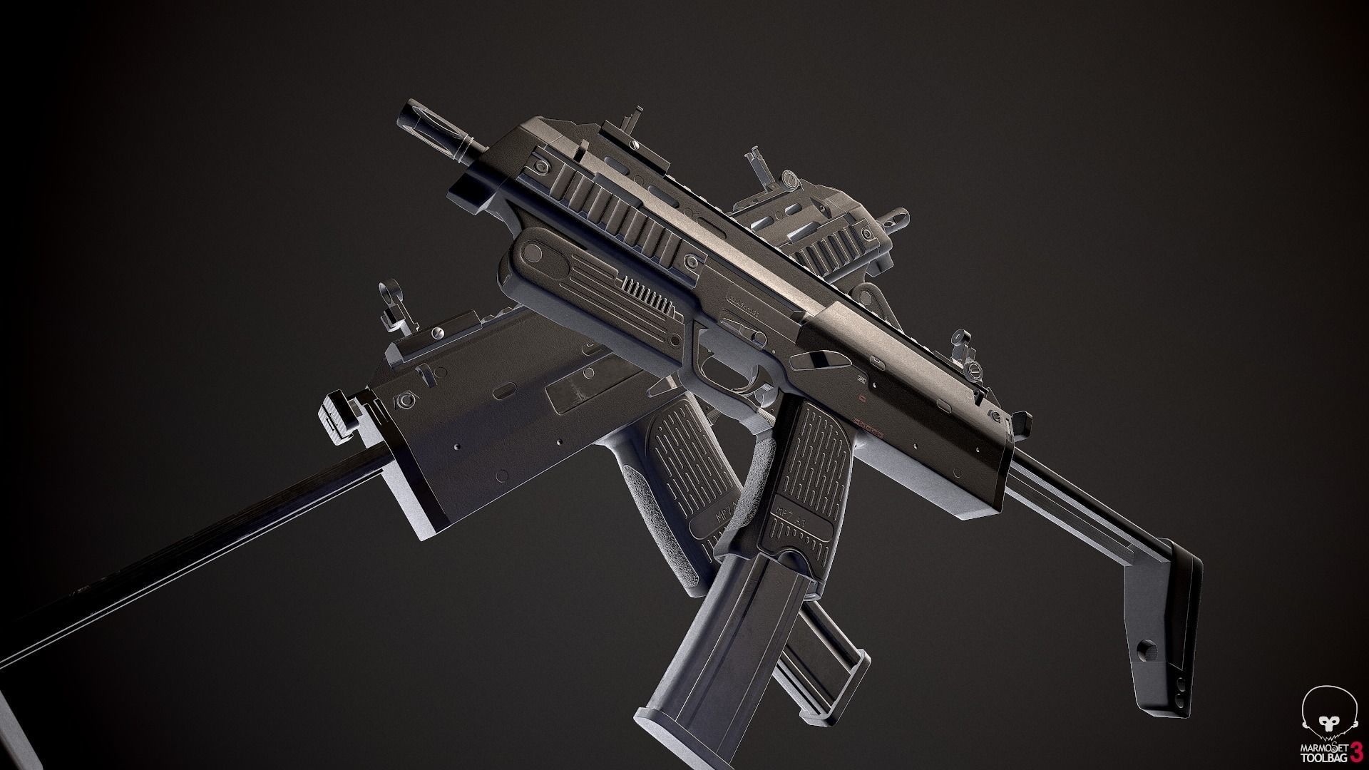 3D model Mp7 submachine gun VR / AR / low-poly | CGTrader