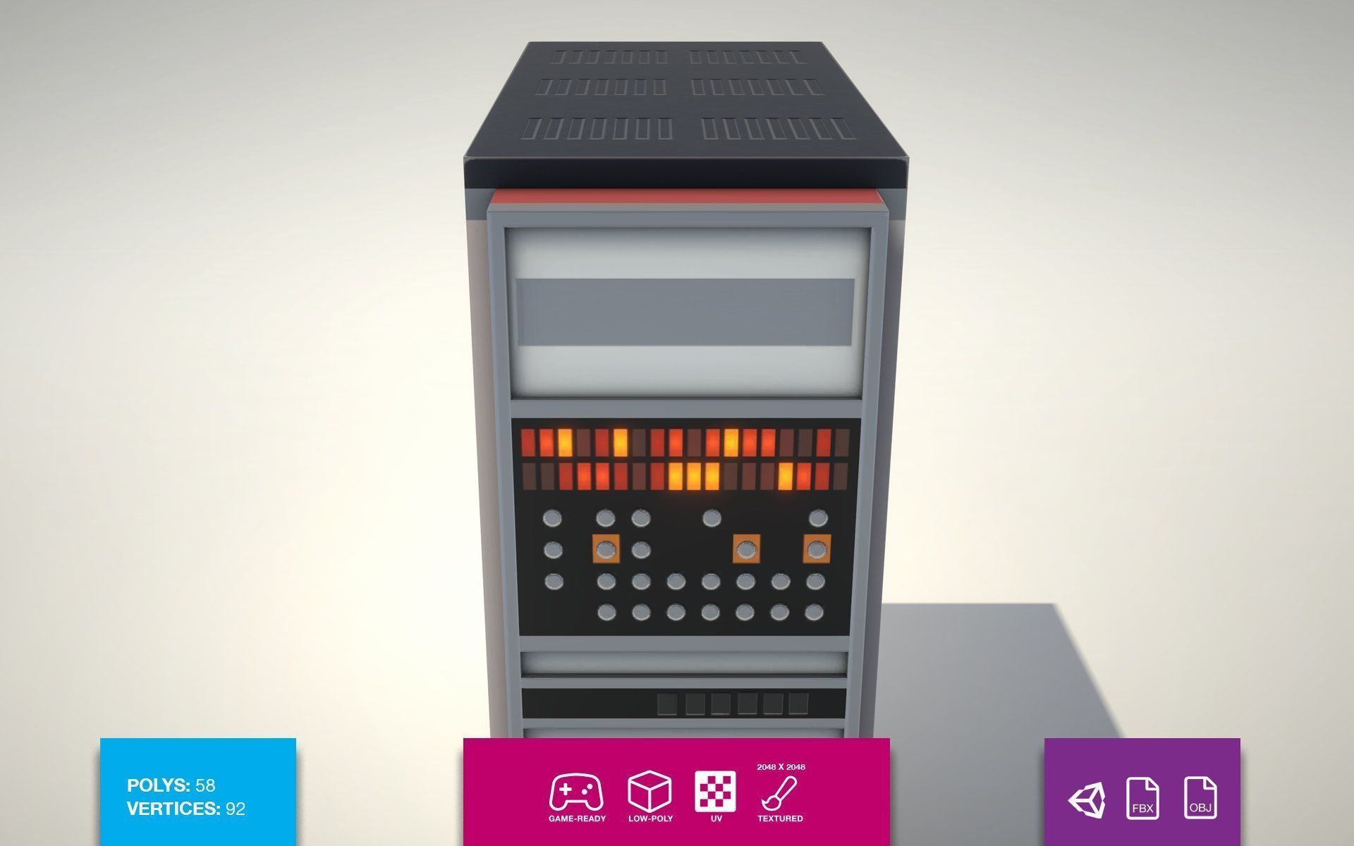 3D model Vintage Mainframe Computer - Electronic Data Processing VR ...
