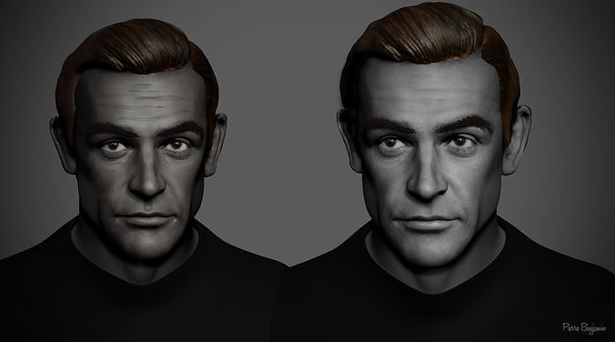 Sean Connery 007 Head sculpt for 3d printing 3D model 3D printable ...