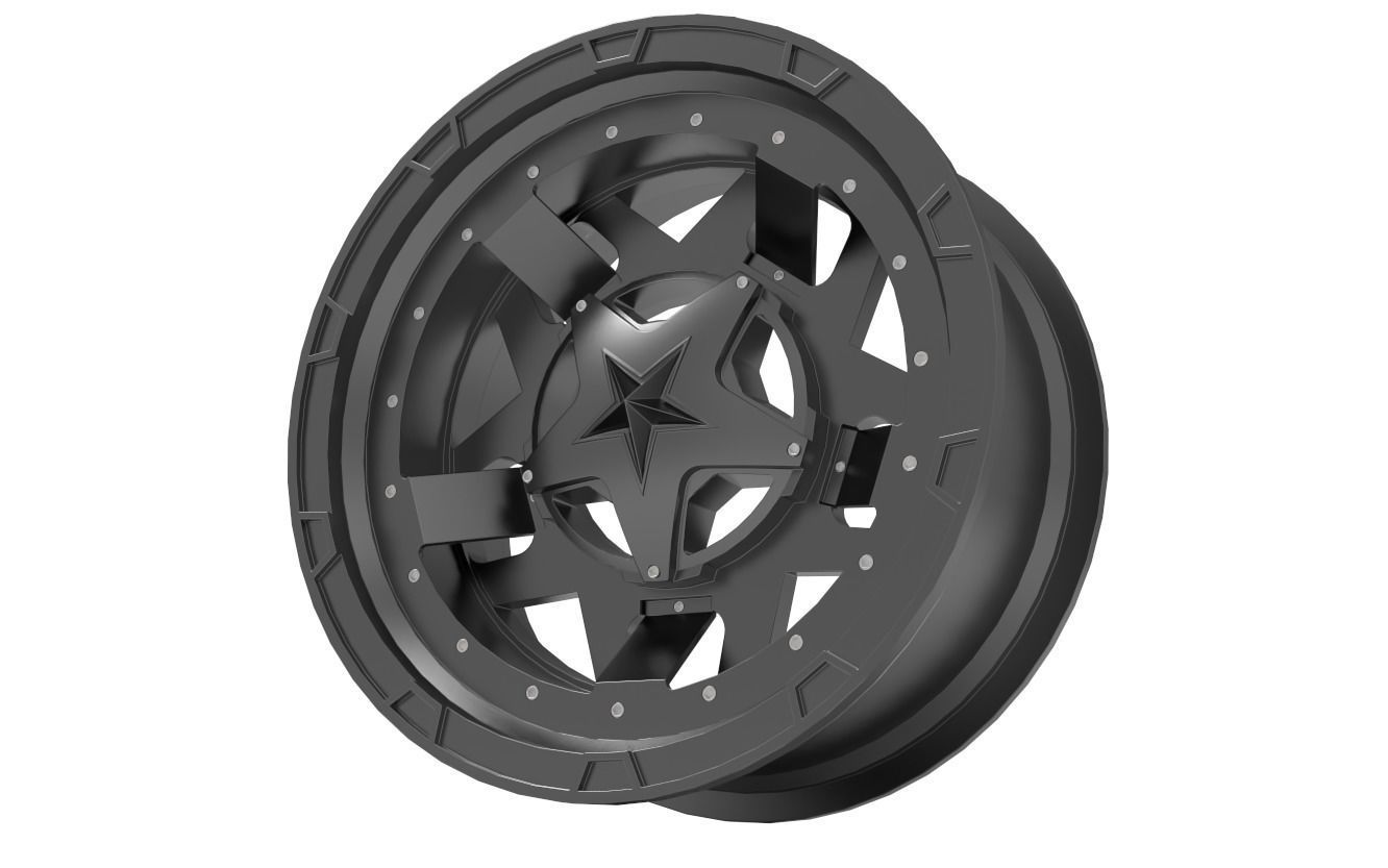 XD Series Rockstar RS3 Wheel Matte Black Jeep 3D model 3D printable ...