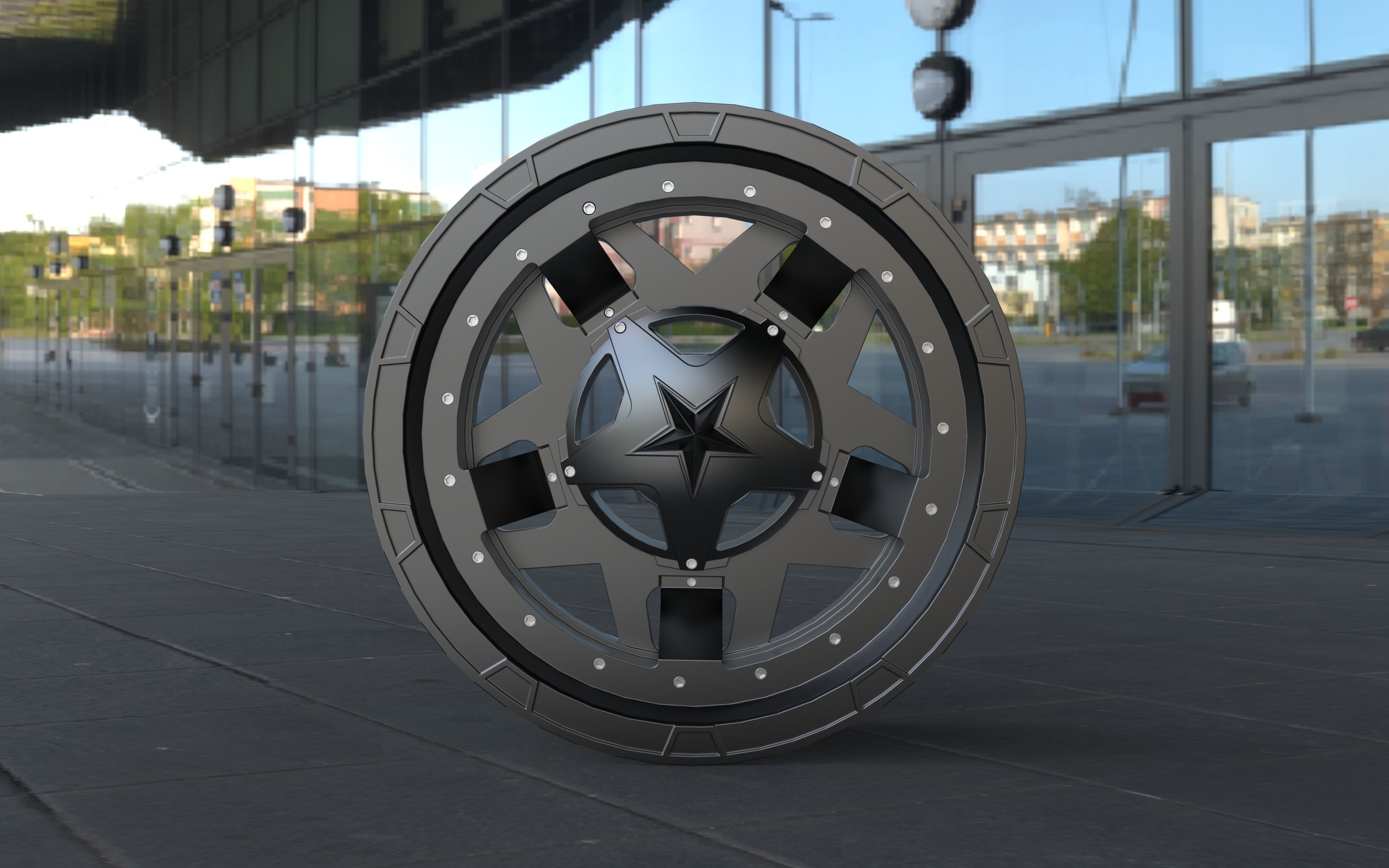 XD Series Rockstar RS3 Wheel Matte Black Jeep 3D model 3D printable ...
