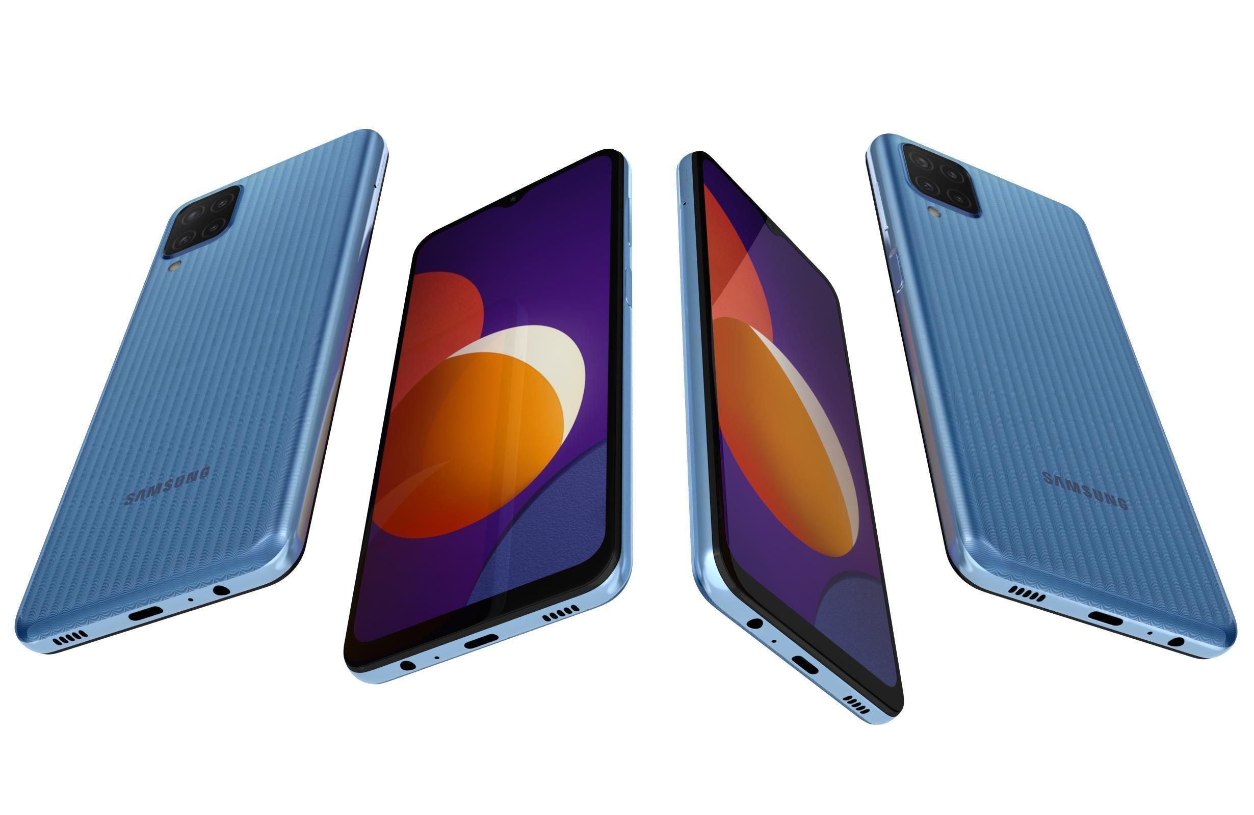 Samsung Galaxy M12 Blue 3D model | CGTrader