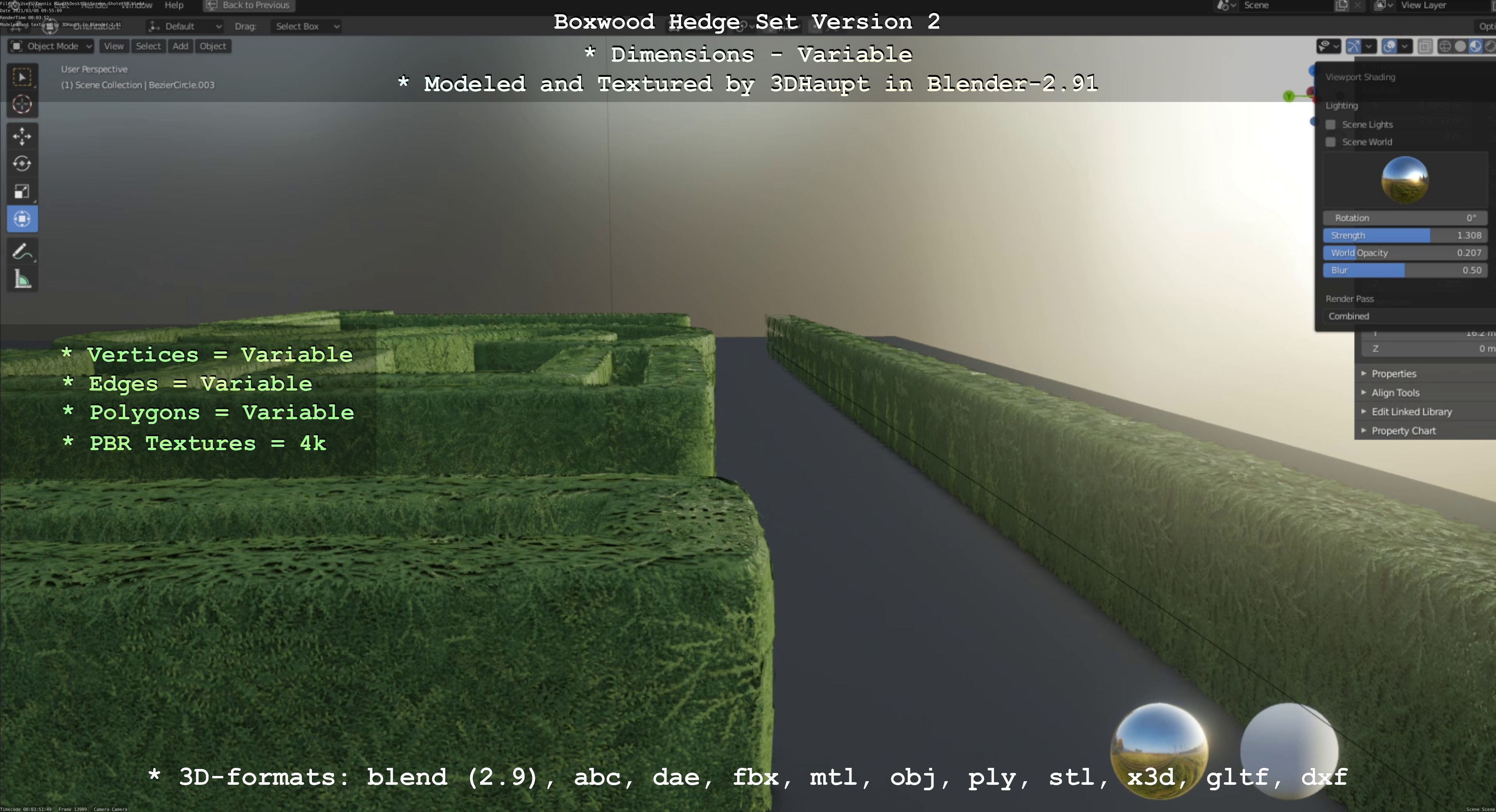 3D model Low-Poly Boxwood Hedge Version 2 VR / AR / low-poly | CGTrader
