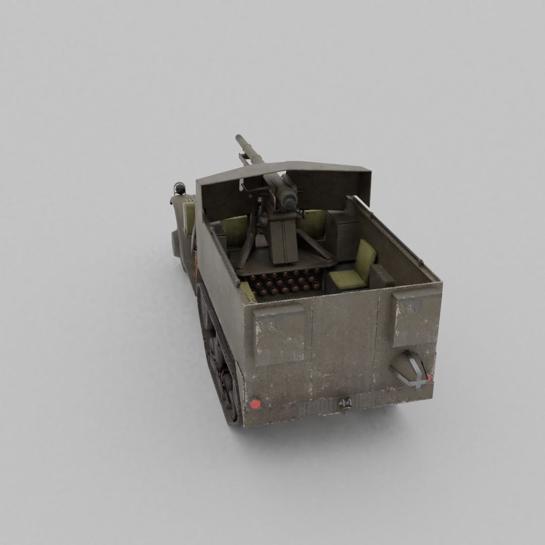 3D model M3 GMC 75mm Halftrack VR / AR / low-poly | CGTrader