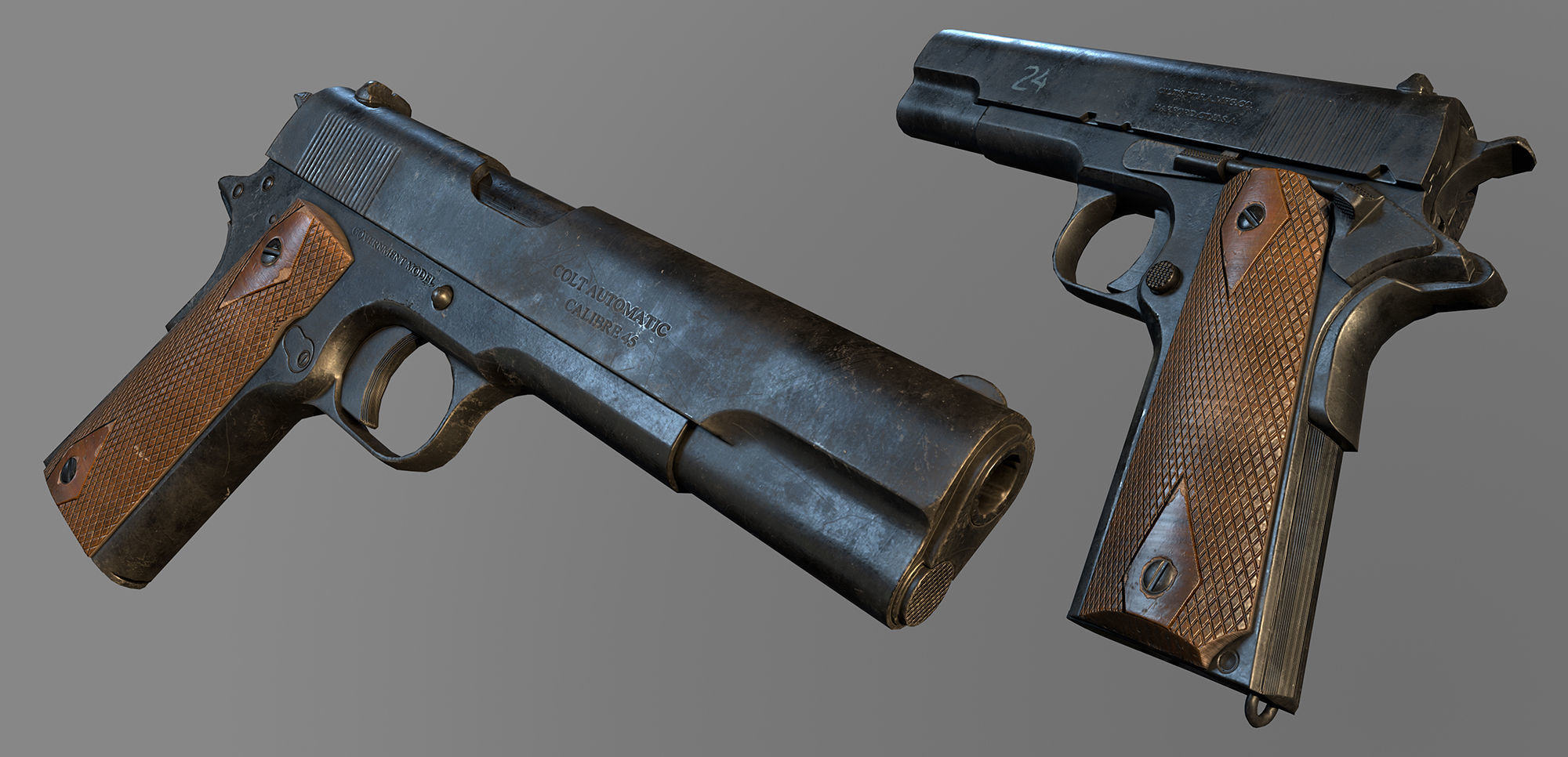 Colt 1911 Handgun Game ready free VR / AR / low-poly 3D model | CGTrader