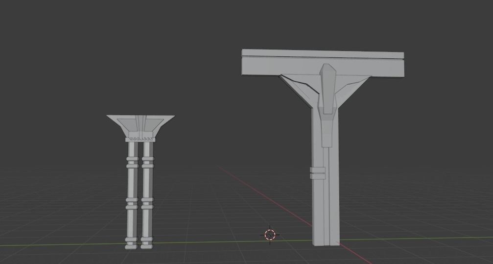 3D model Fantasy Pillars VR / AR / low-poly | CGTrader
