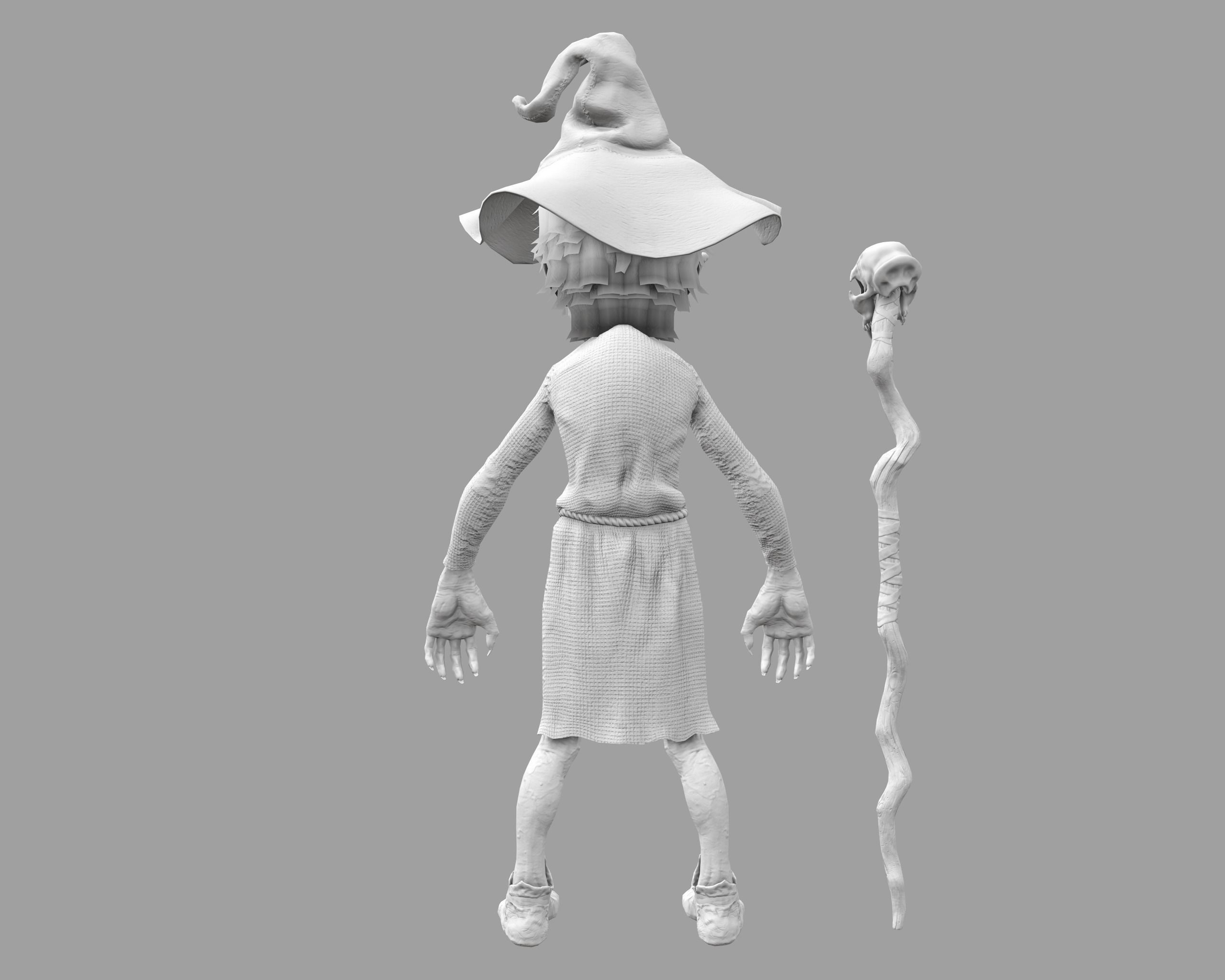3D model Witch Game Ready VR / AR / low-poly rigged animated | CGTrader