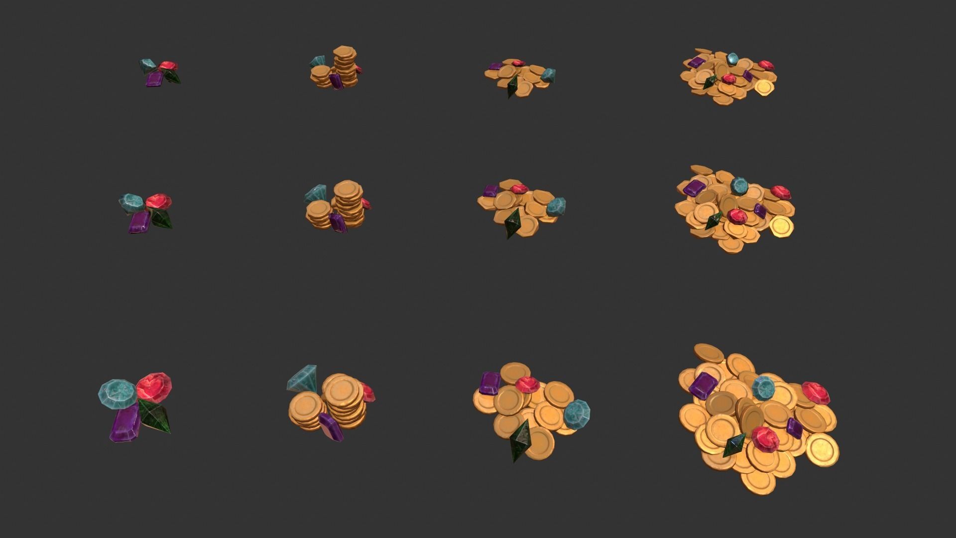 3D model Bag of Coins VR / AR / low-poly | CGTrader