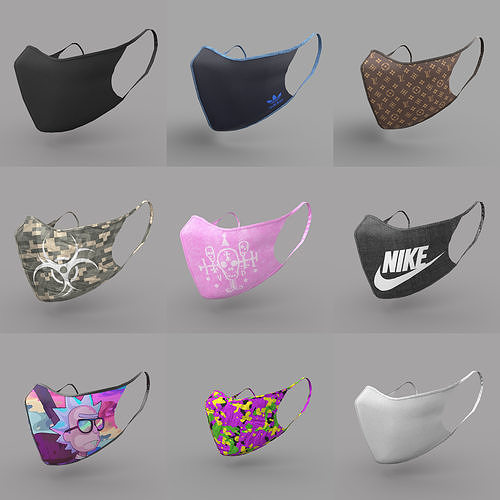 3D model Protective face mask game model kit VR / AR / low-poly | CGTrader