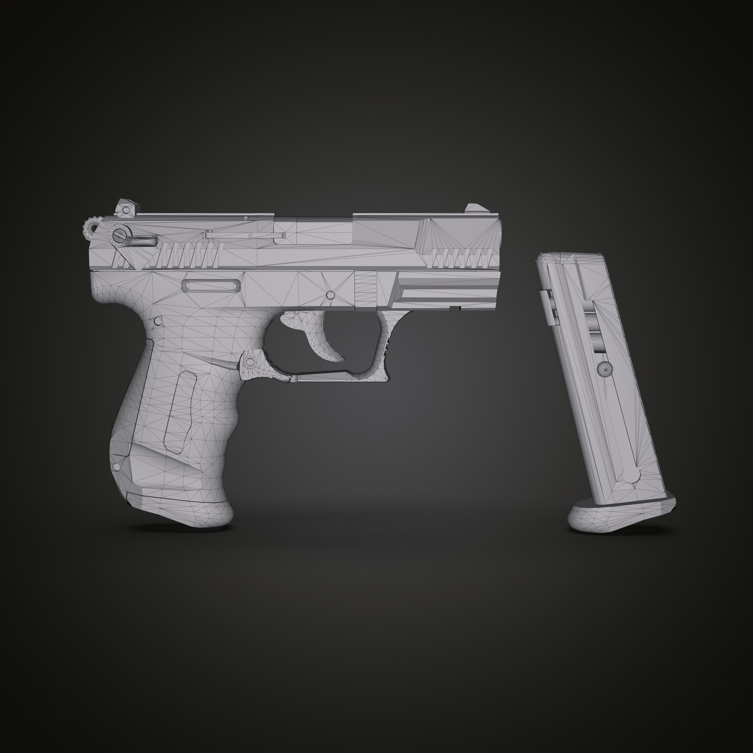 3D model Game ready model Walter P22 VR / AR / low-poly | CGTrader