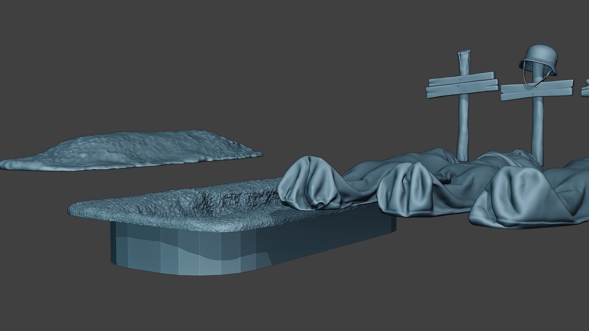 German soldier ww2 Tombs and Corpses G6 3D model 3D printable | CGTrader