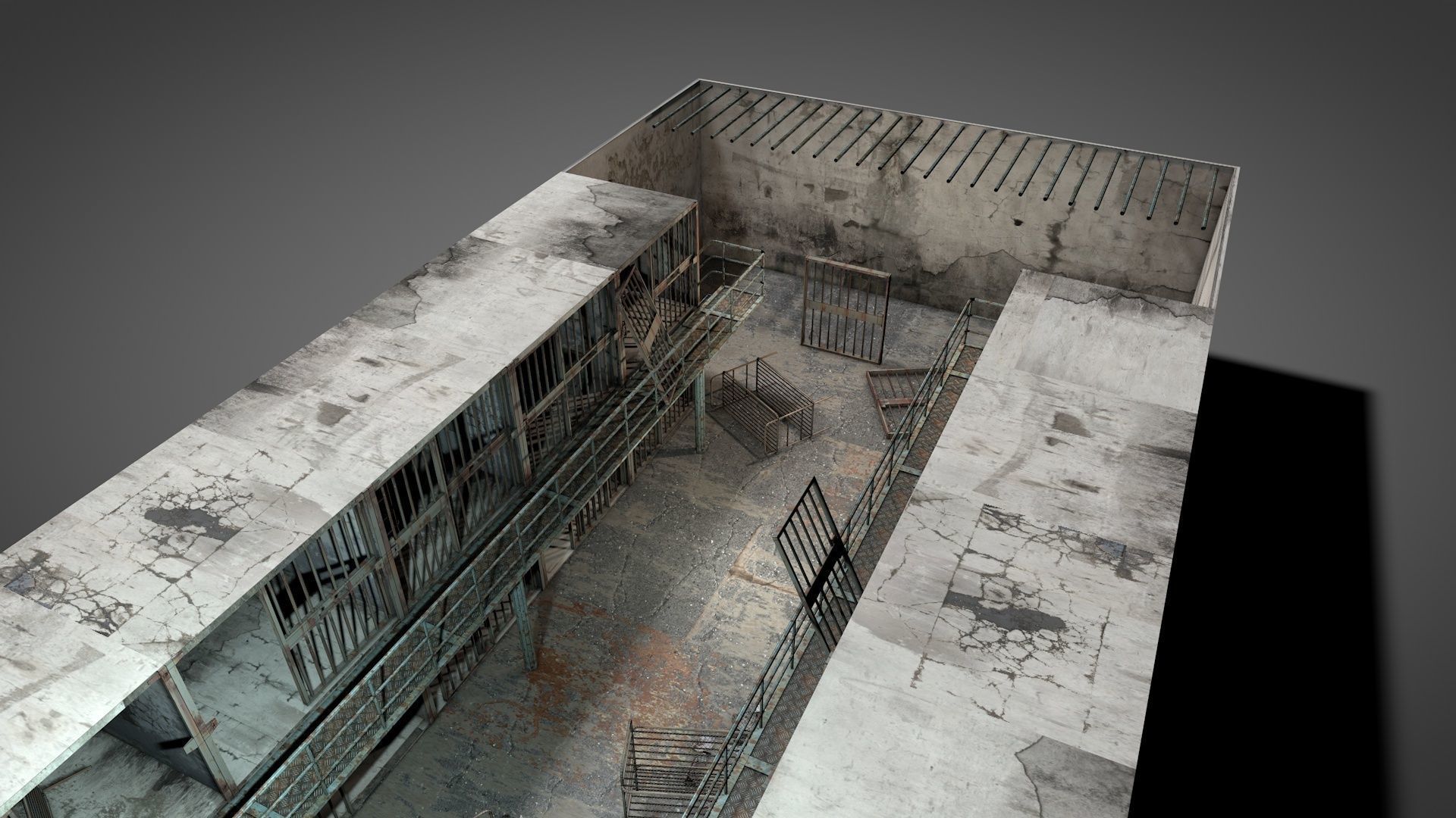 Abandoned Prison Block 3D model | CGTrader