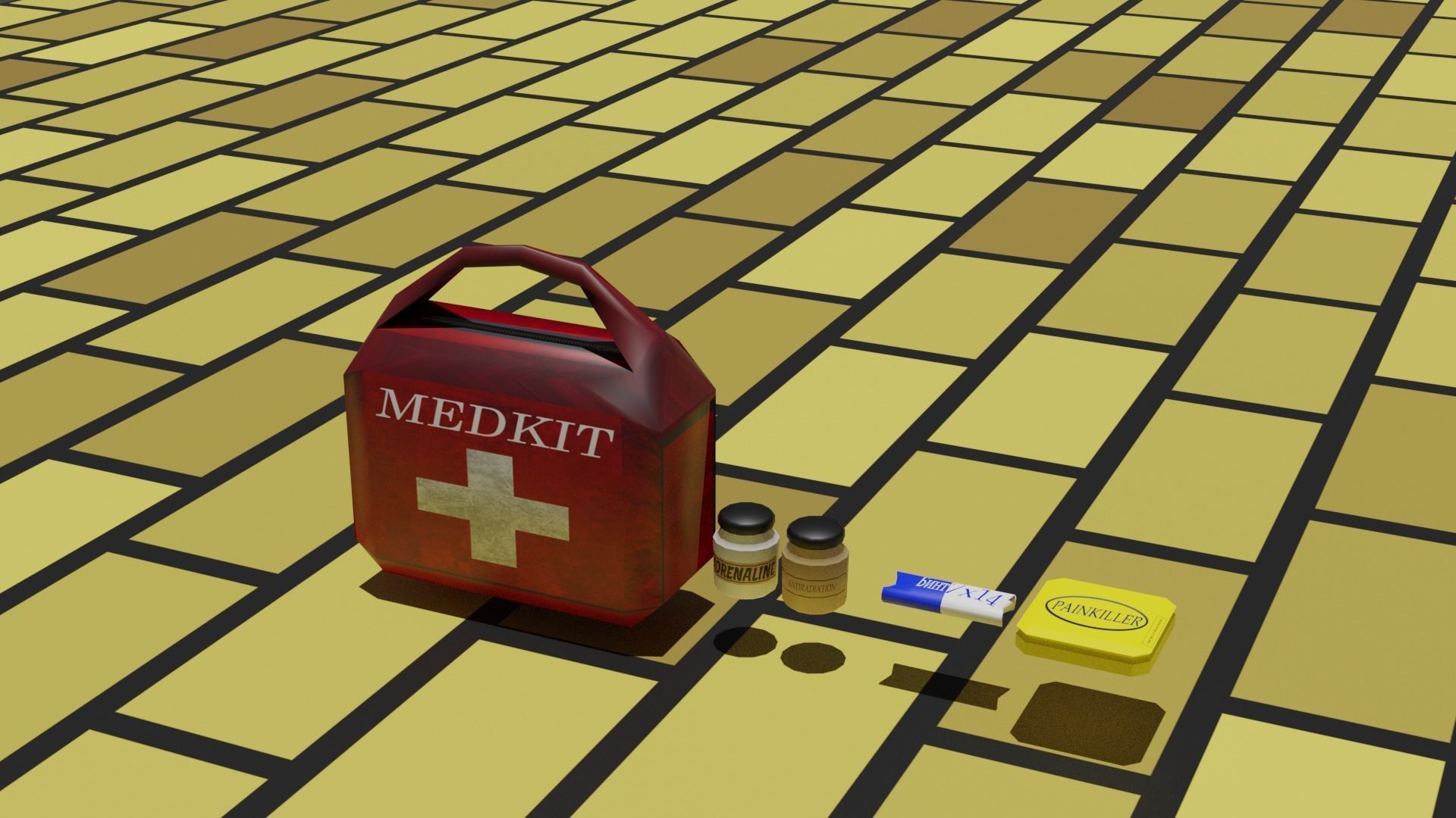Low poly MEDKIT first aid kit free 3D model | CGTrader
