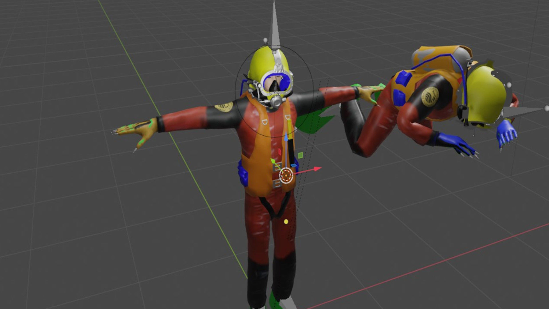 3D model Diver man in diving suit VR / AR / low-poly | CGTrader