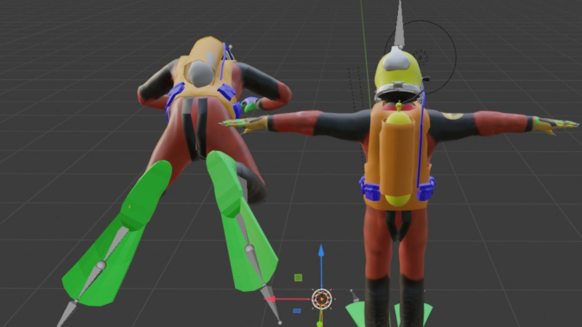 3D model Diver VR / AR / low-poly | CGTrader