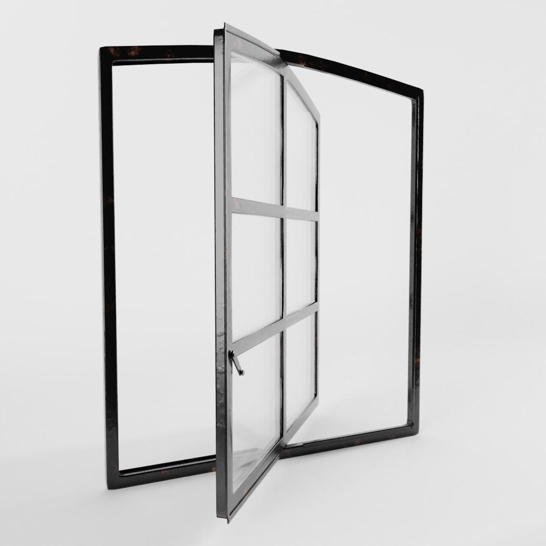 3D model Vintage Arched Industrial Window VR / AR / low-poly | CGTrader