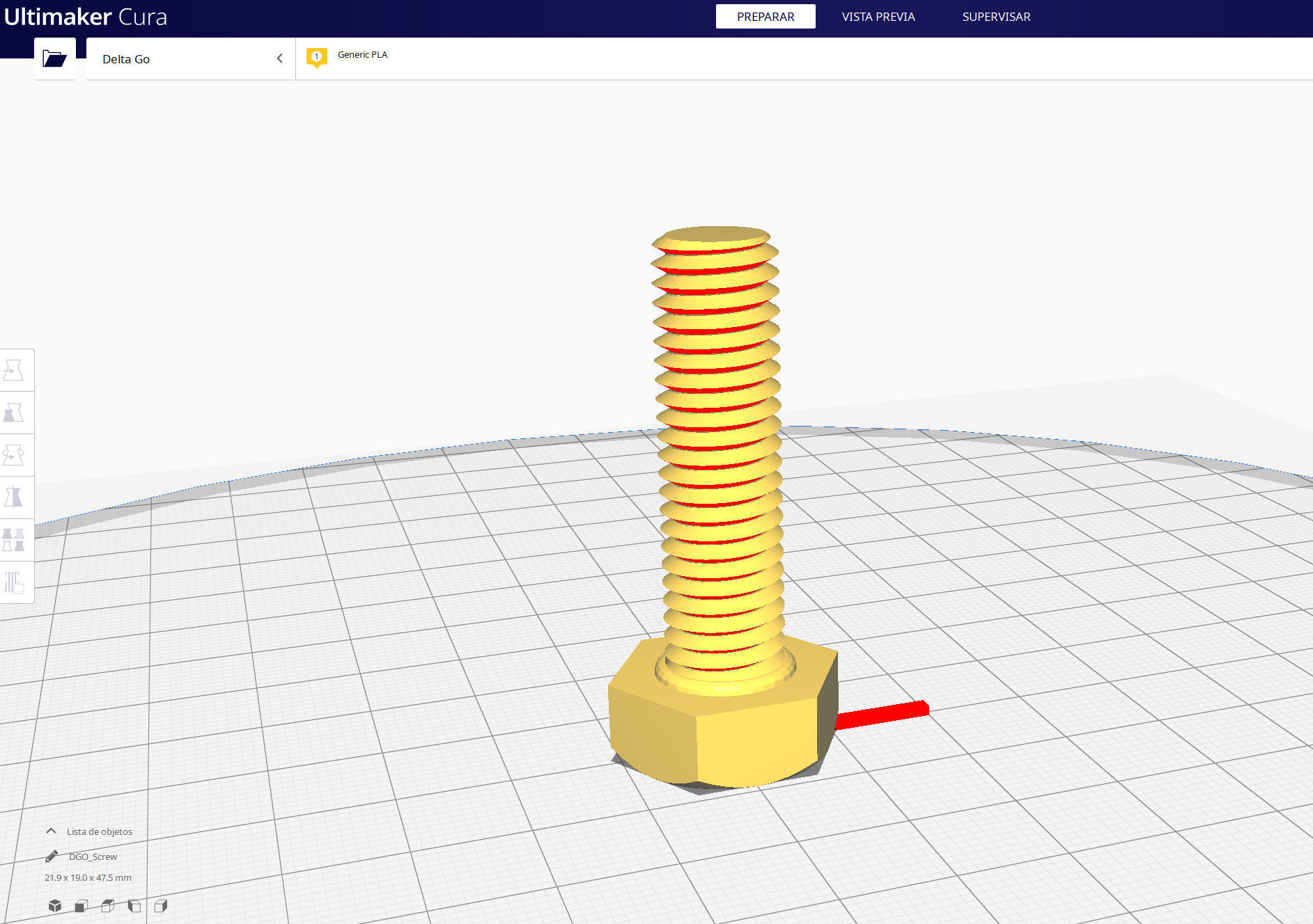 Screw and nut 3D model 3D printable | CGTrader