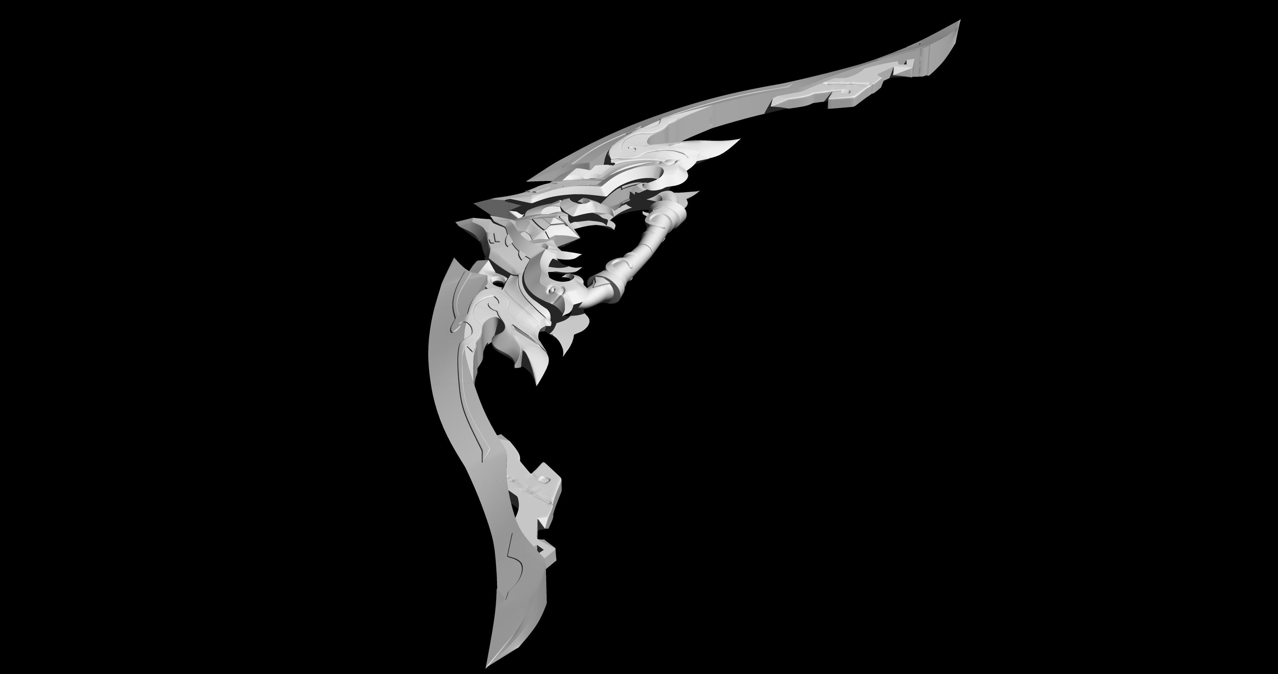 genshin impact Bow Rust 3D model 3D printable | CGTrader